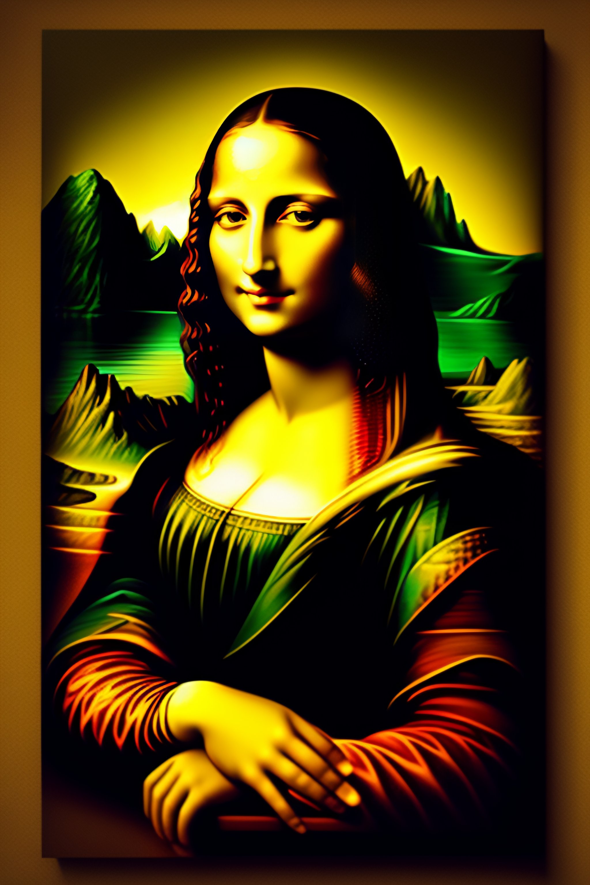 Lexica - Mona lisa abstract background