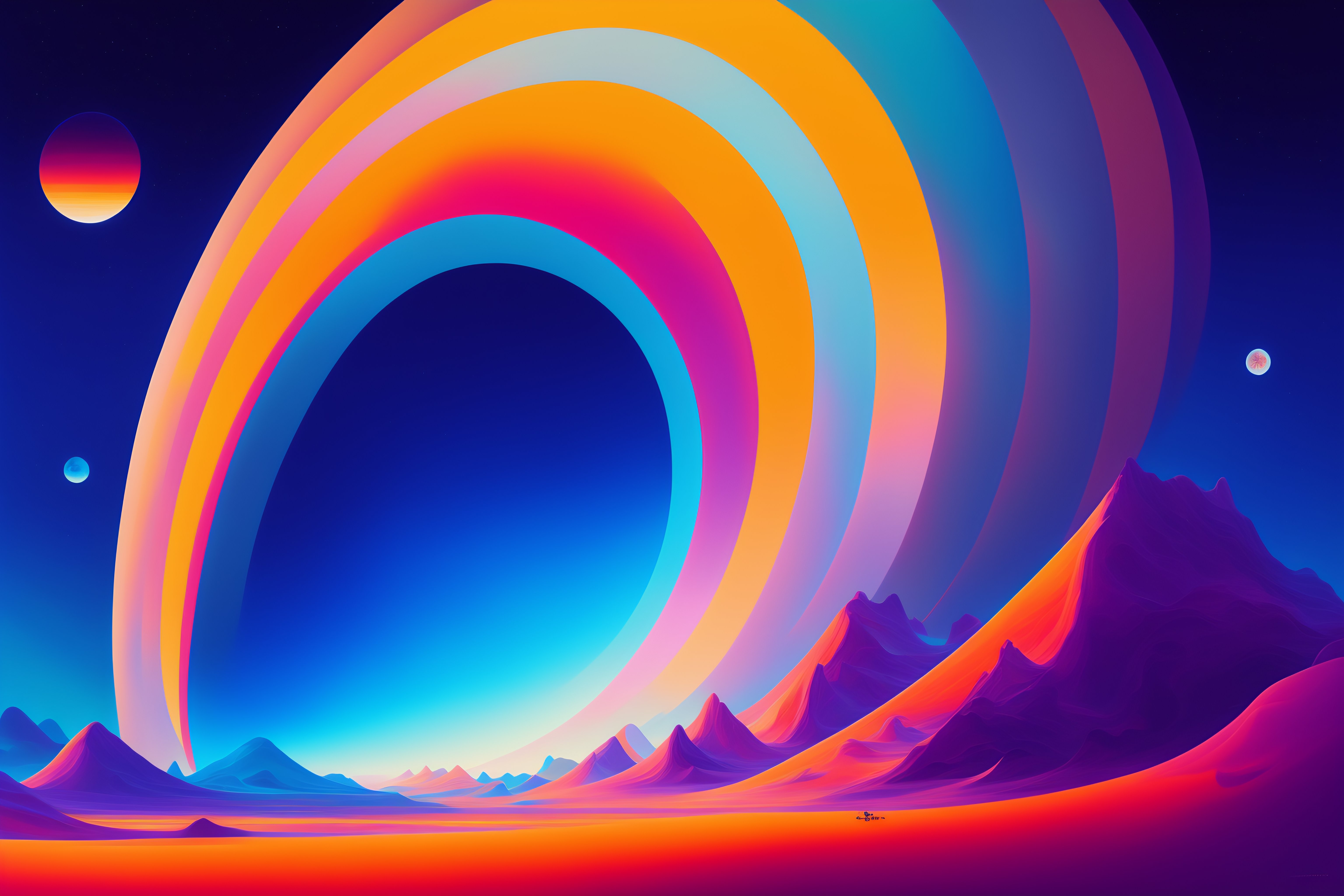 Lexica - James Gilleard illustration, swirly sci-fi blue alien ...