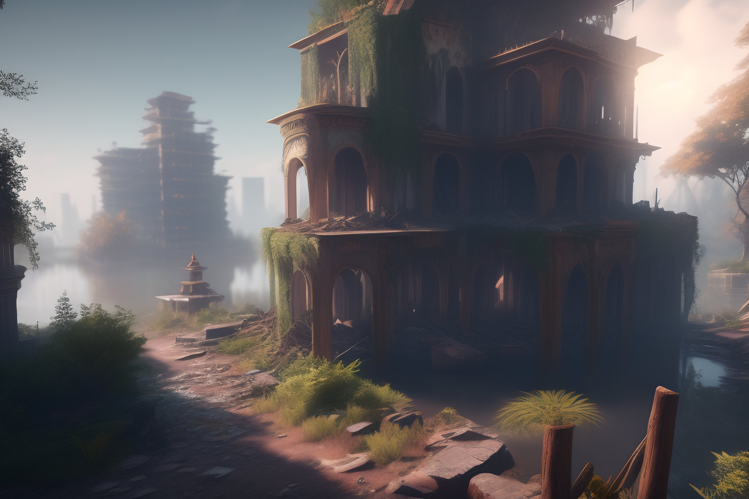 Lexica - Mankind has gone, buildings crumble, decay & fall down, nature ...