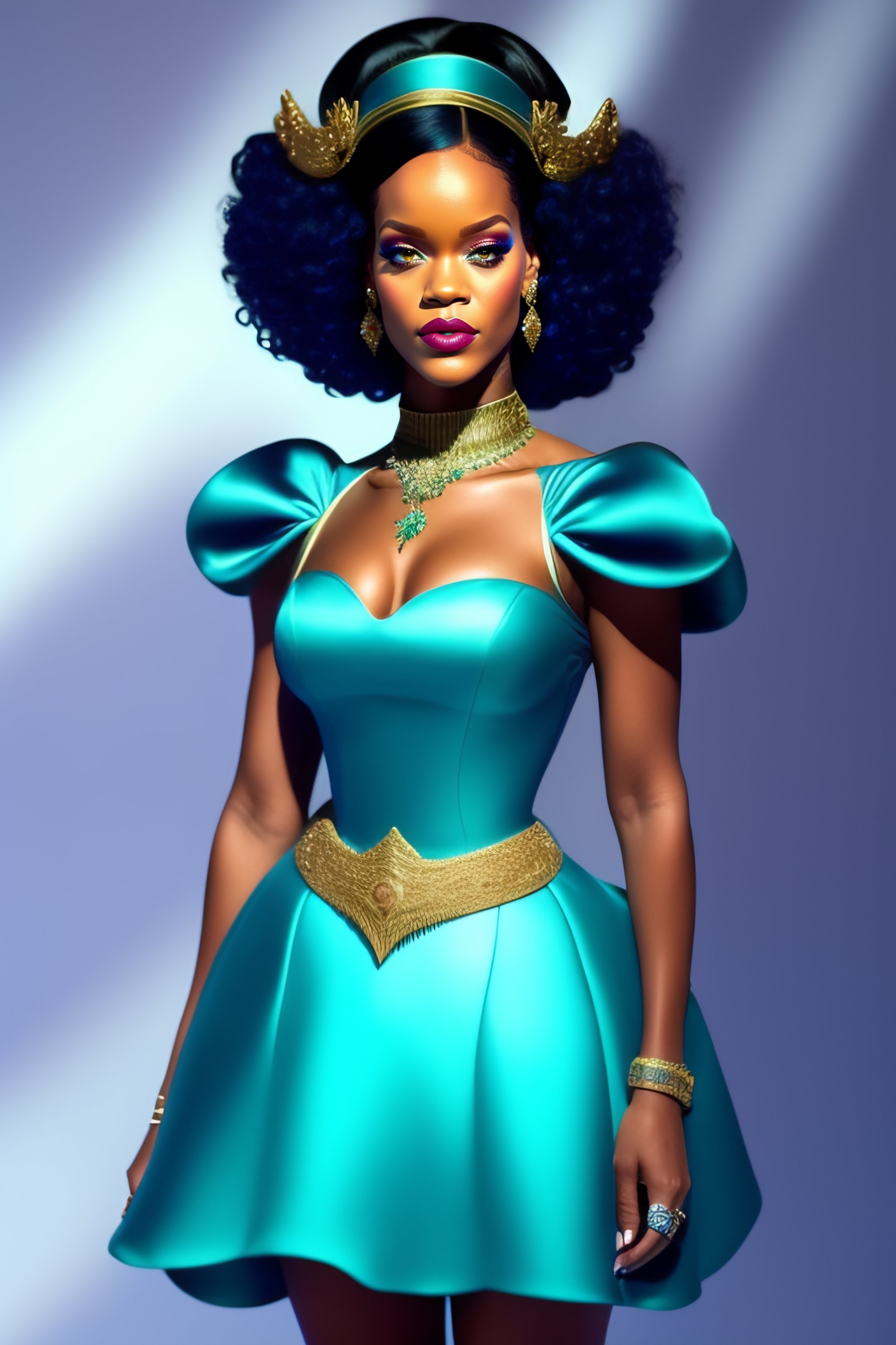 Lexica - Full body rihanna as tiana from disney princess and the frog ...