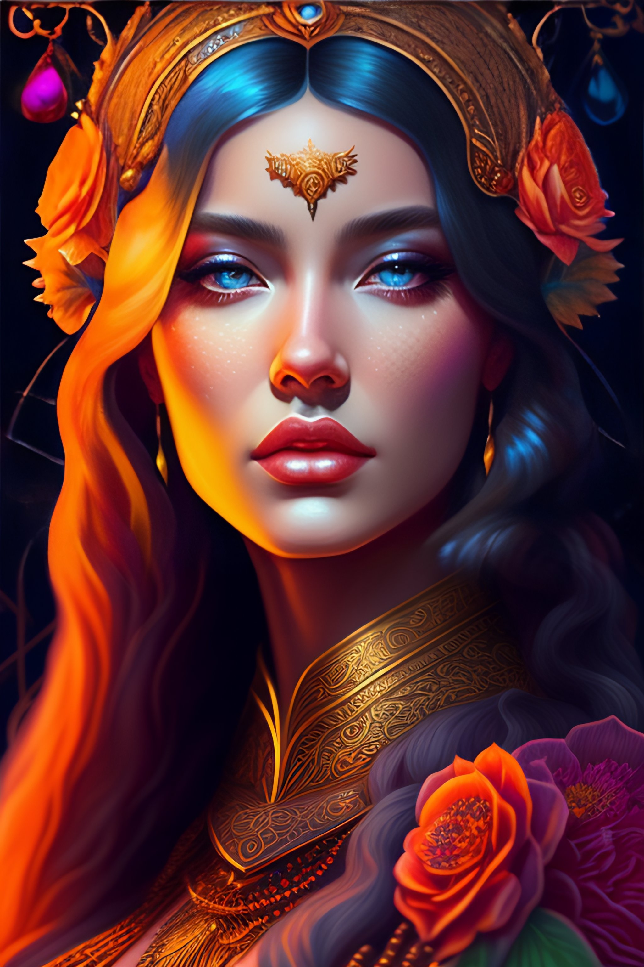 Lexica - Goddess Persephone concept art portrait by Casey Weldon, Olga ...