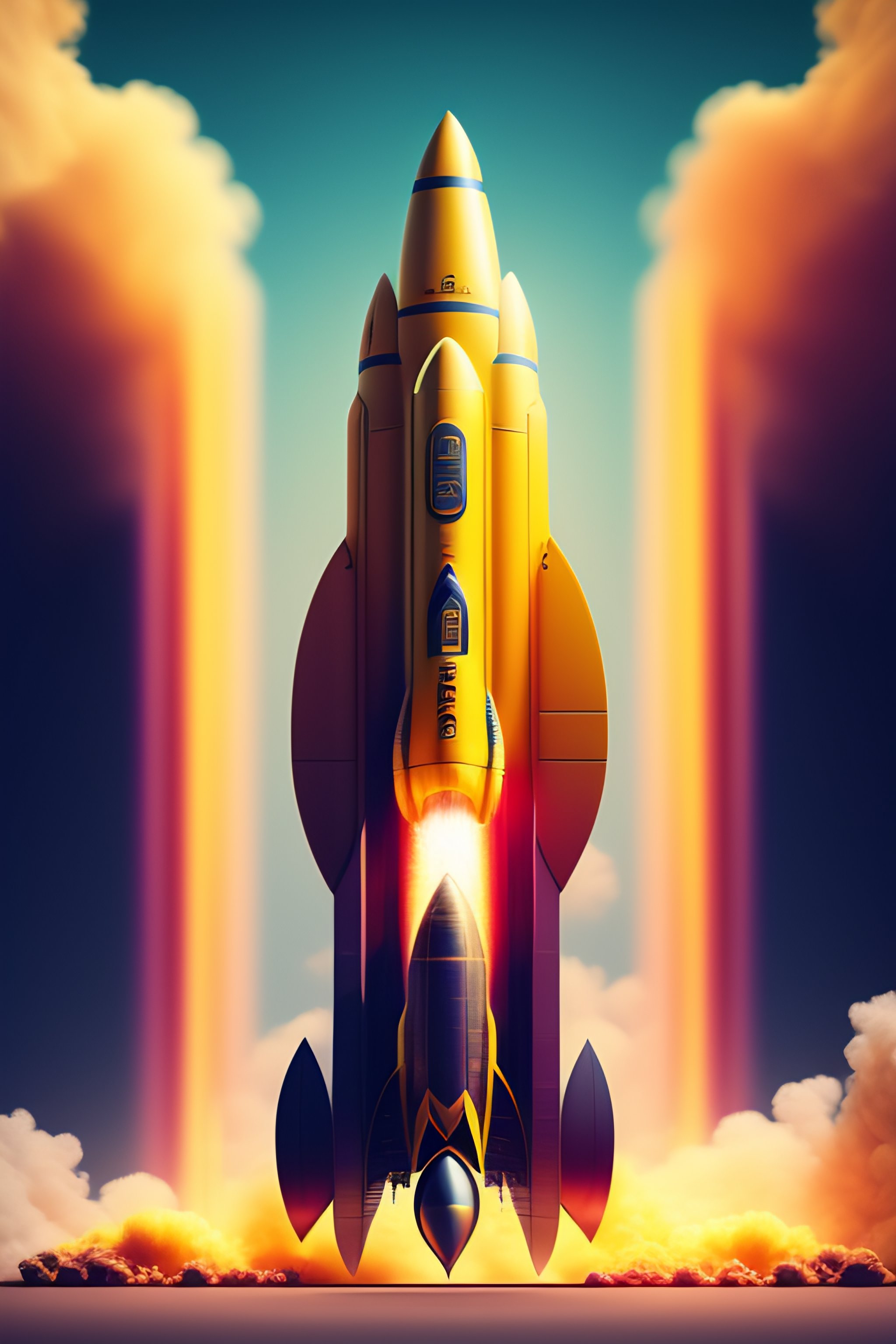 Lexica - A rocket that looks super cool and unique for marketing website