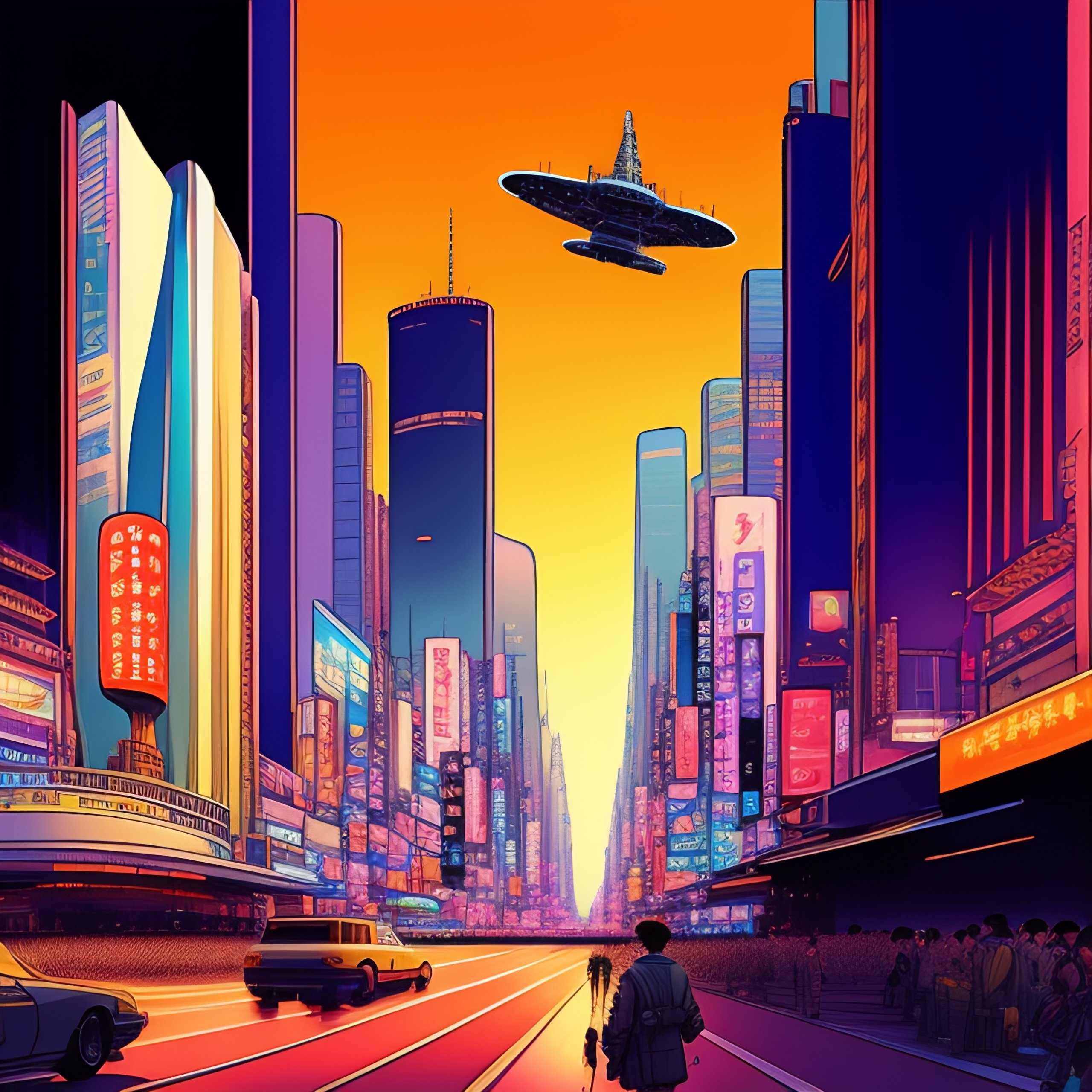Lexica - Illustration of Tokyo by Katsuhiro Otomo, city landscape with ...