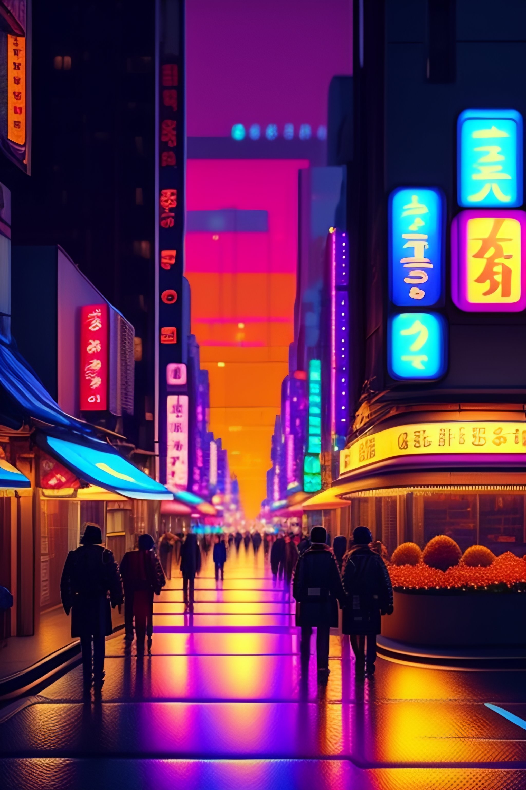 Lexica - Detailed pixel art scene of tokyo street at night. 8k. city at ...