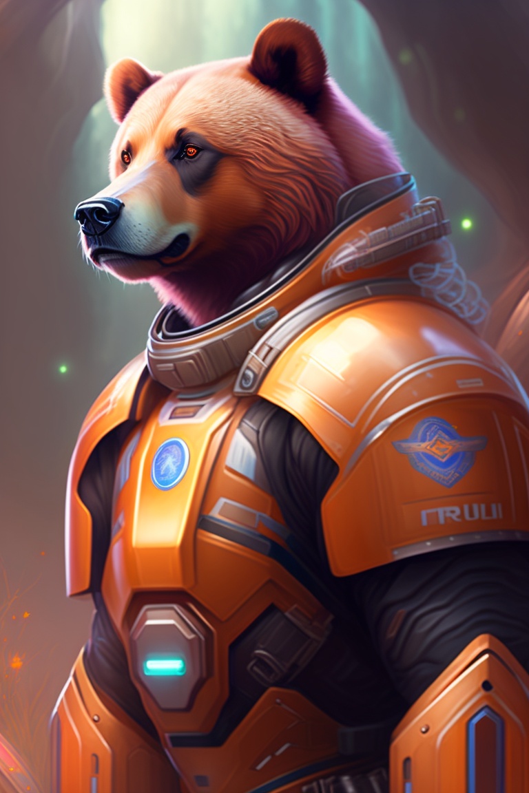 Lexica - Detailed science - fiction character portrait of a grizzly ...