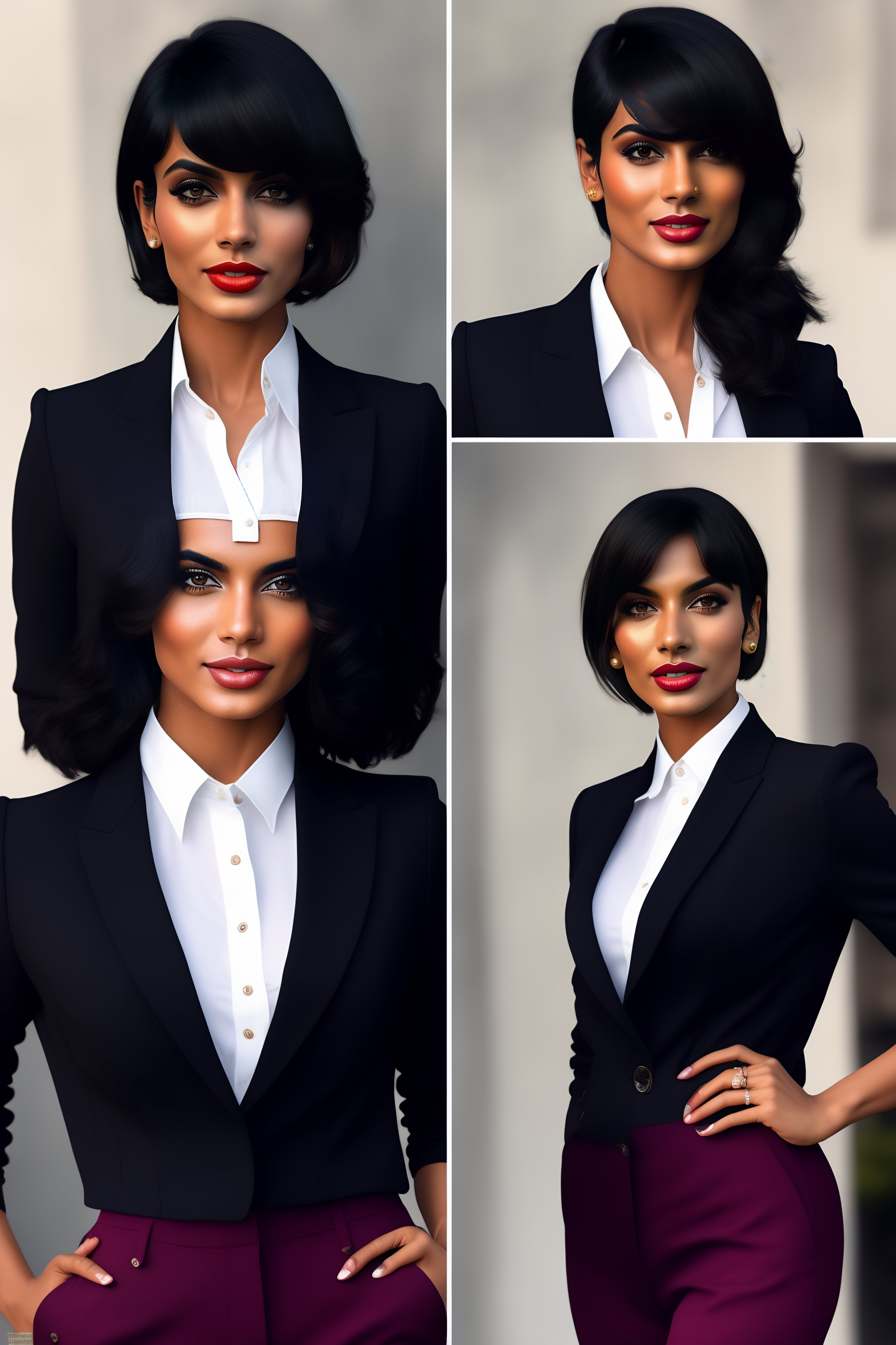 Lexica - Anglo-Indian woman in mid 20s, short straight black hair with ...