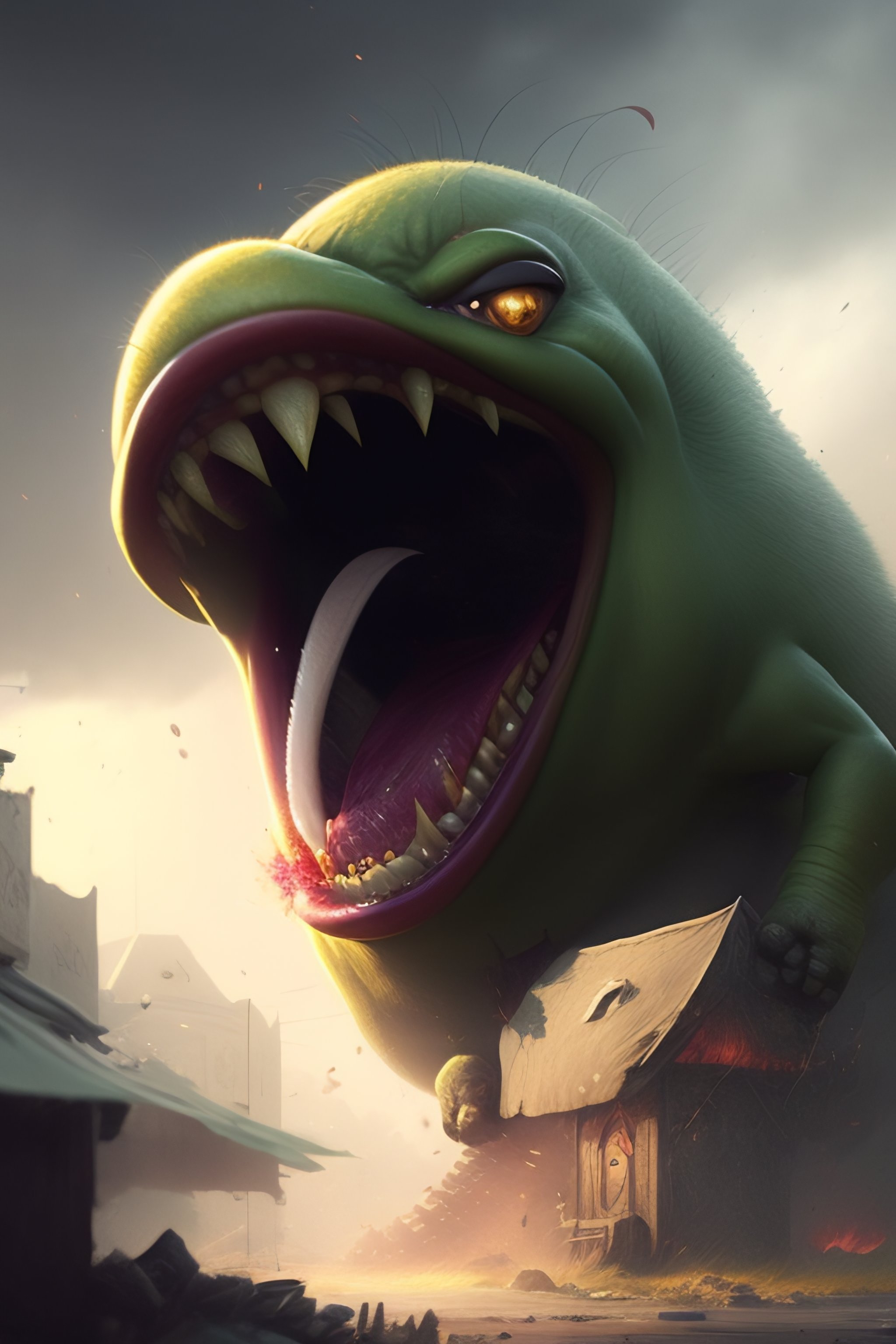 Lexica - A grotesque minion shrieking and gnashing its teeth, kid ...