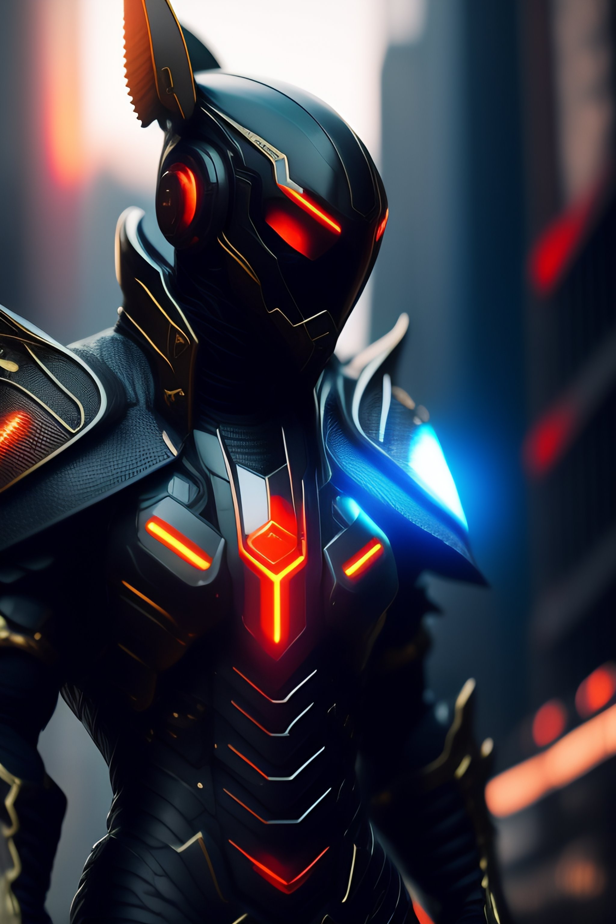 Lexica - Drone footage, lovecraftian, man, demon hunter, cyber ninja ...