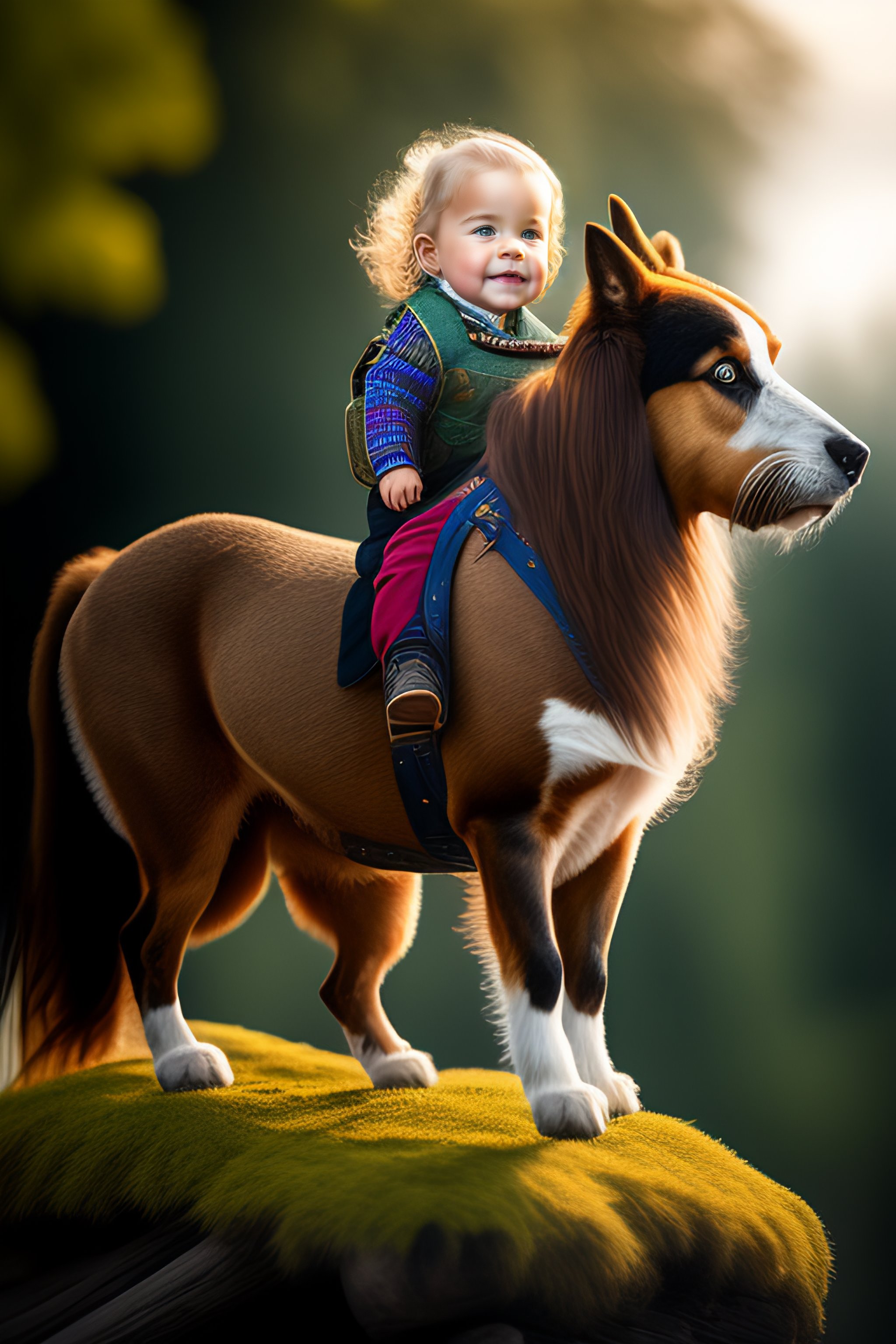 Lexica - Dwarf riding griffon
