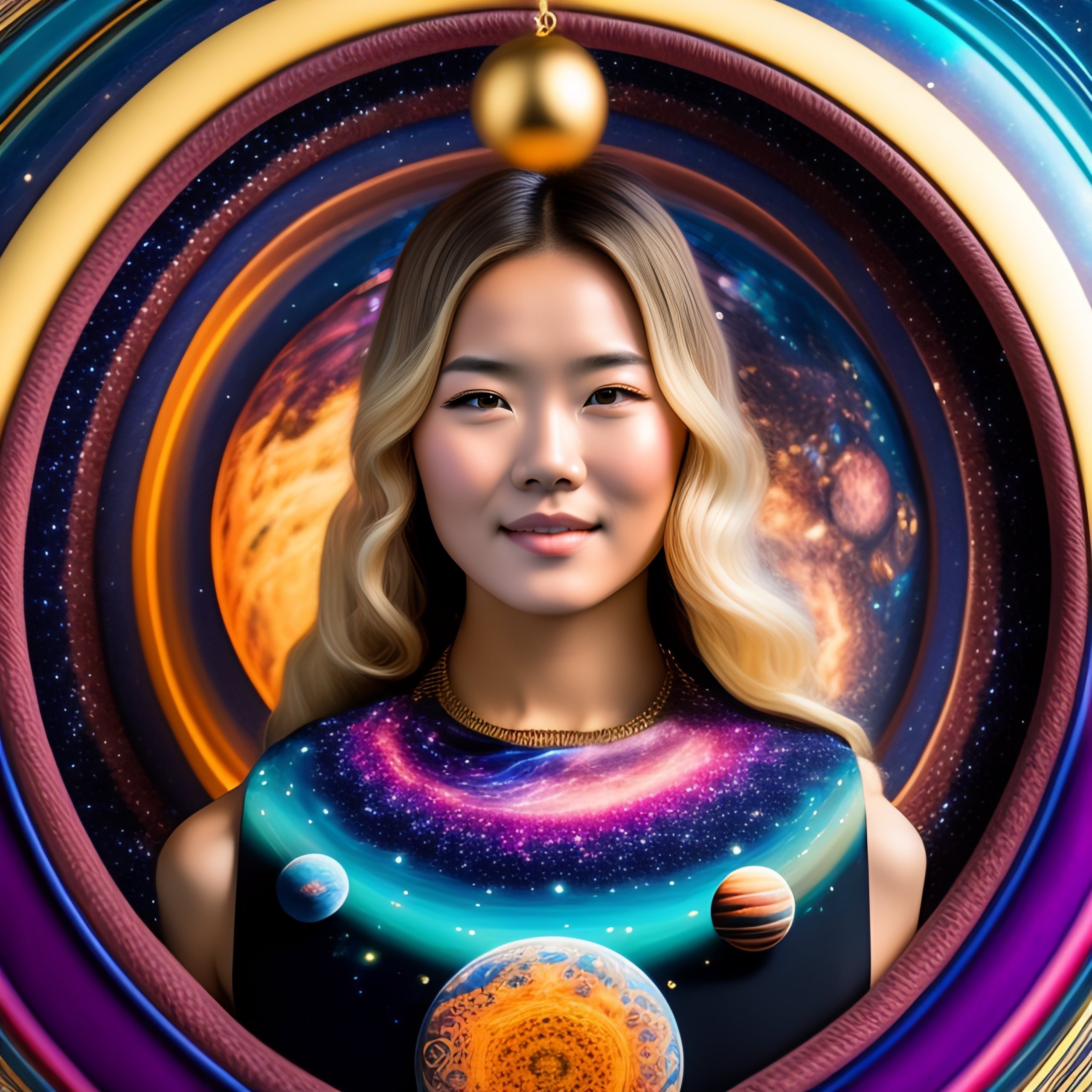 Lexica - Wlop style 18 years old girl beach, wearing a cosmic fabric ...