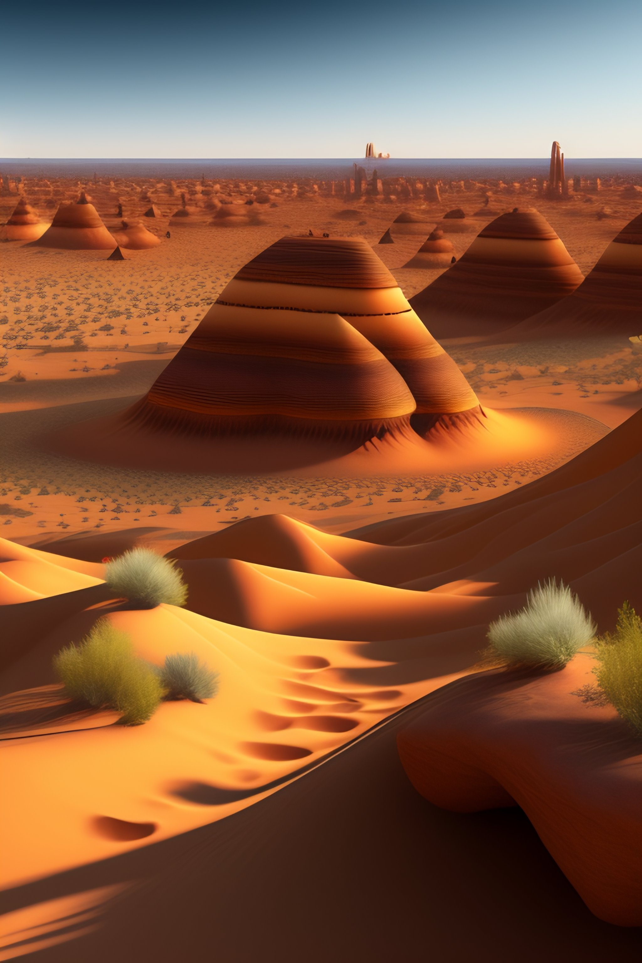 Lexica - A realistic desert with trees highly detailed