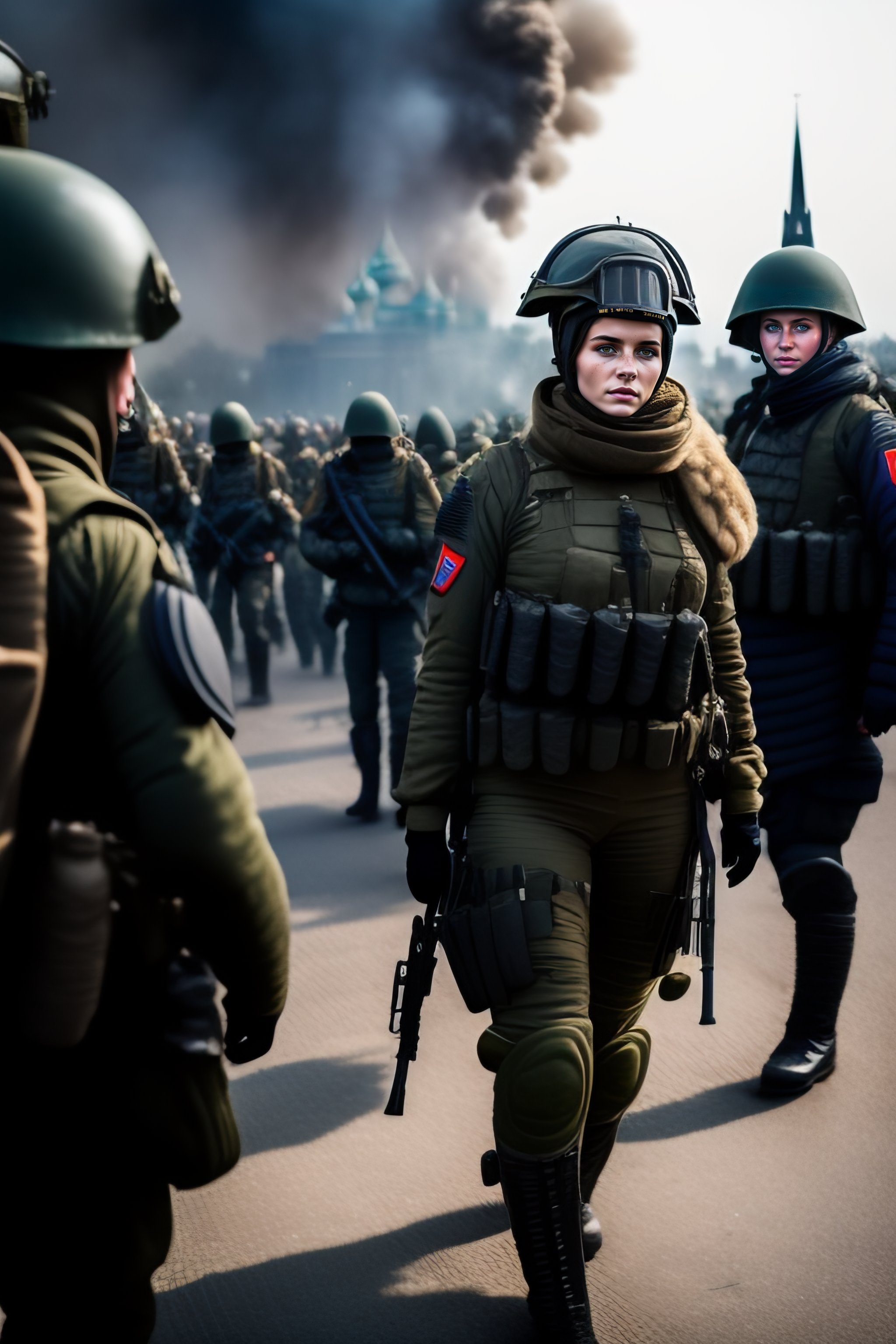 Lexica - Ukrainian soldier girls as a jedi knight, armored, dirty ...