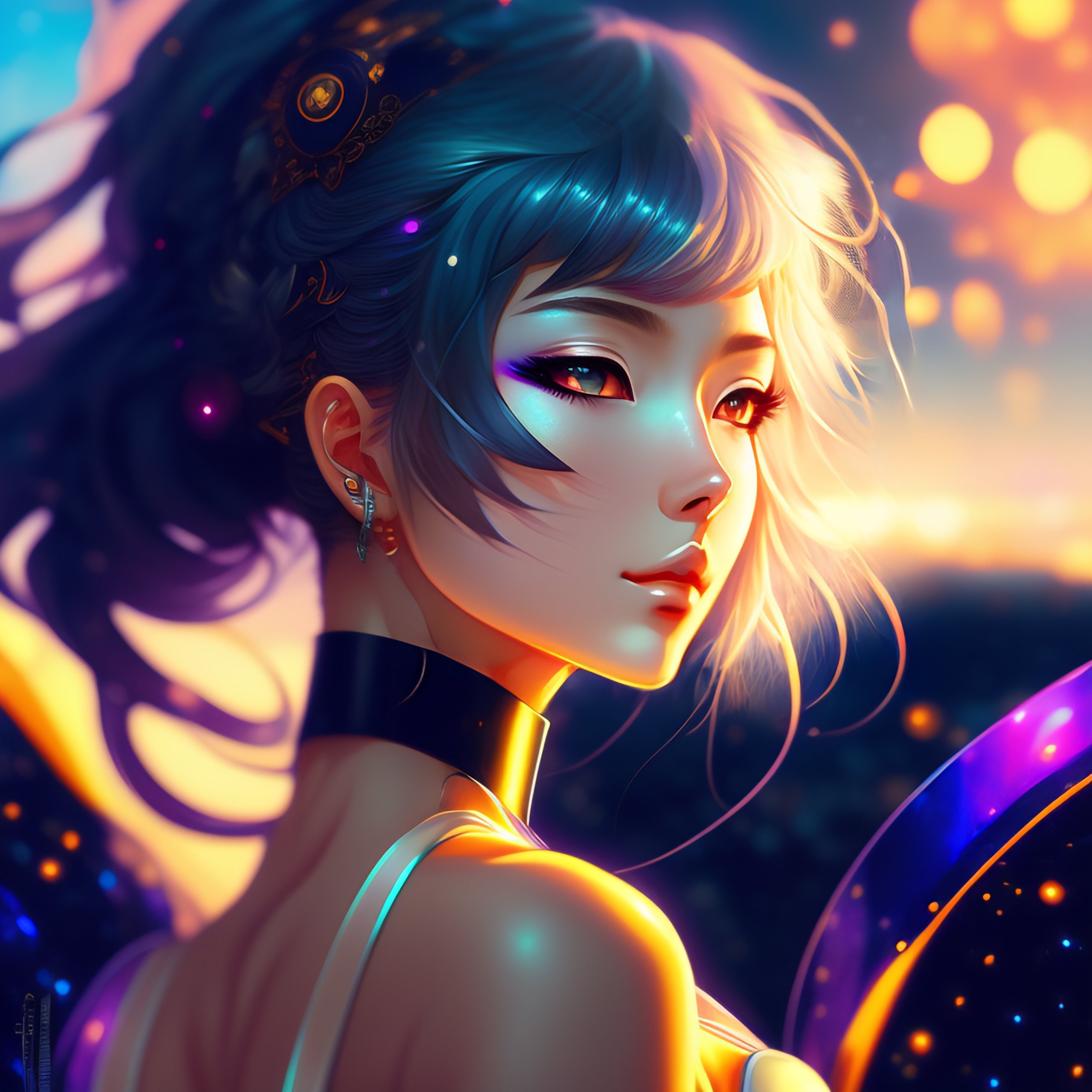 Lexica - Dreamy mixed media artwork, hyperwave cover art, anime ...