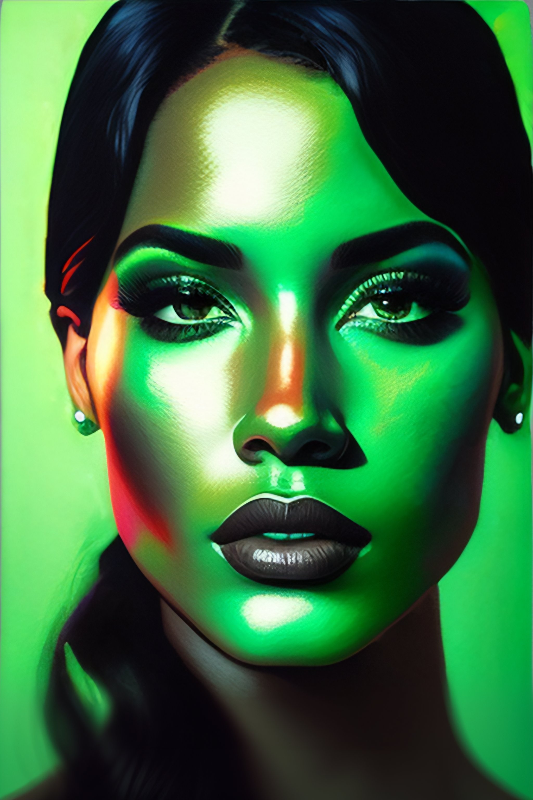 Lexica - Face, green, light, round
