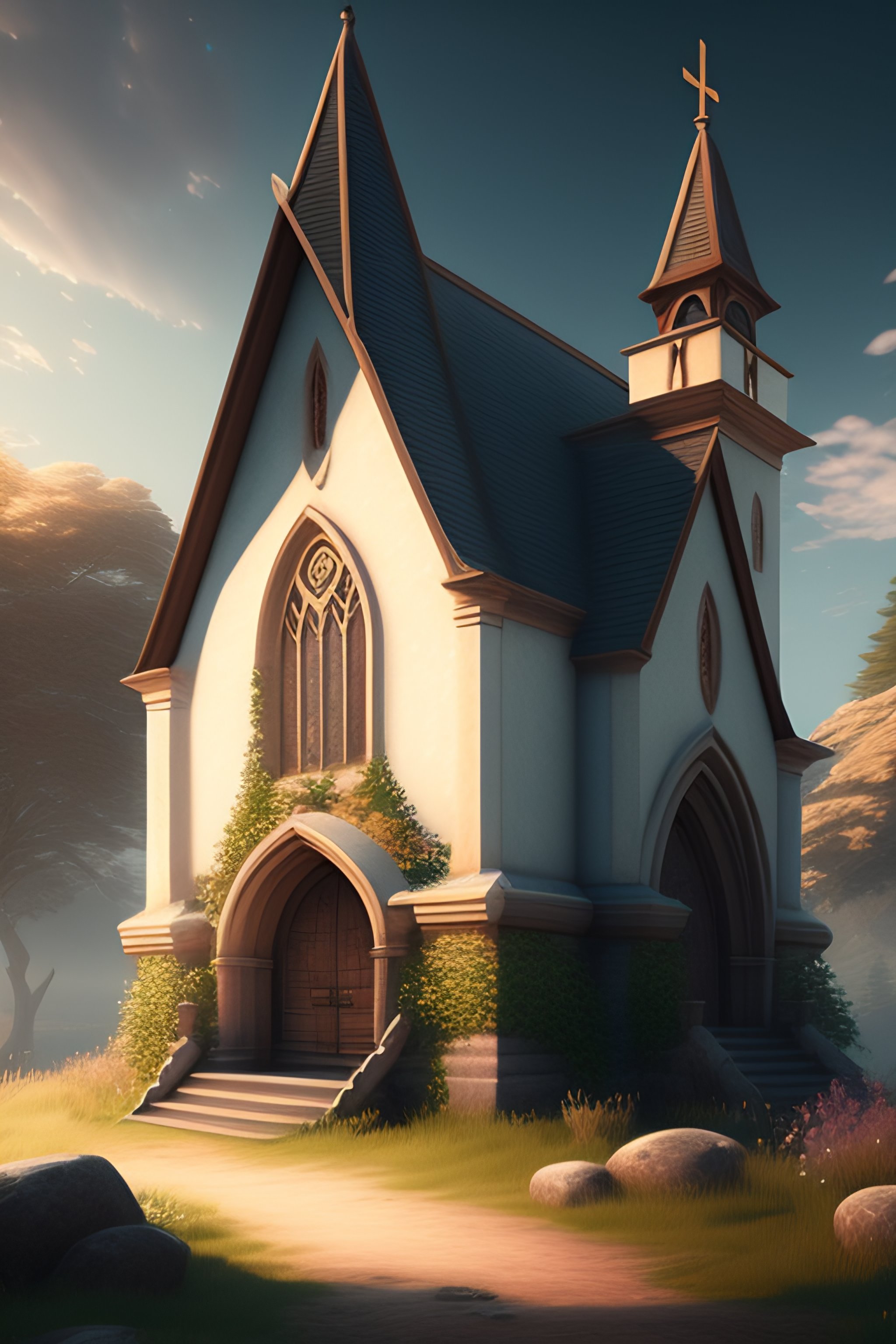 Lexica - A stone and wood church, abandoned and reclaimed by nature ...