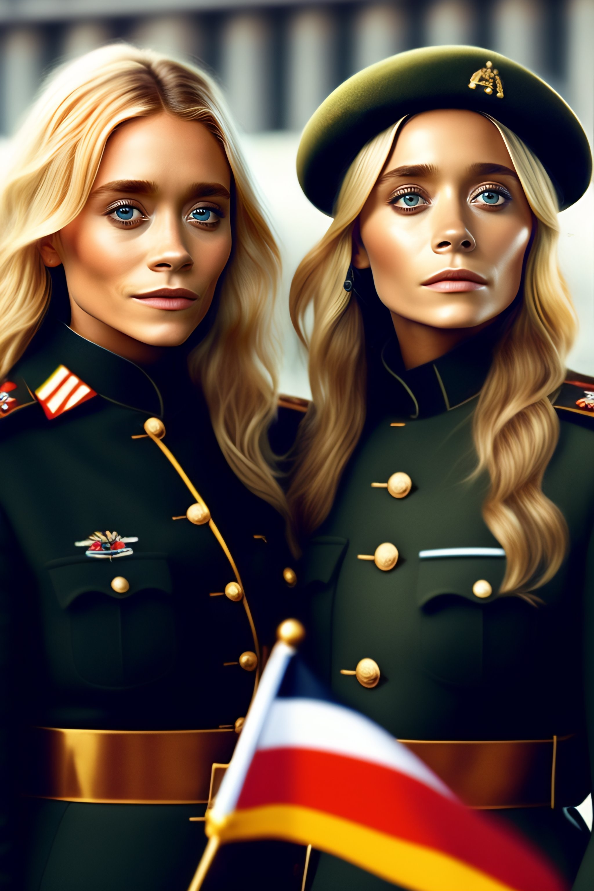 Lexica - Mary-Kate and Ashley Olsen in a german army costume and a ...