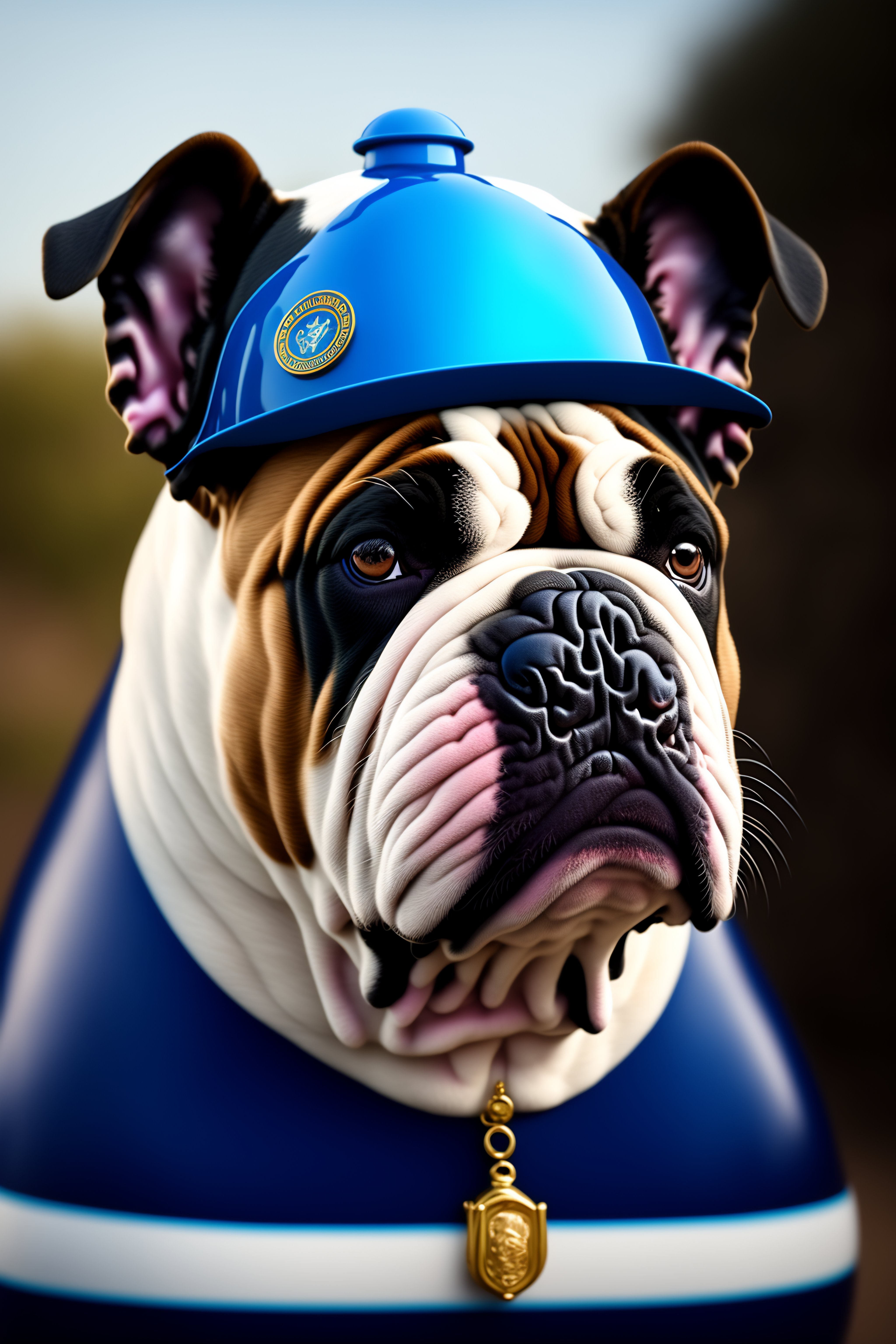 Lexica - A blue police custom silly bulldog