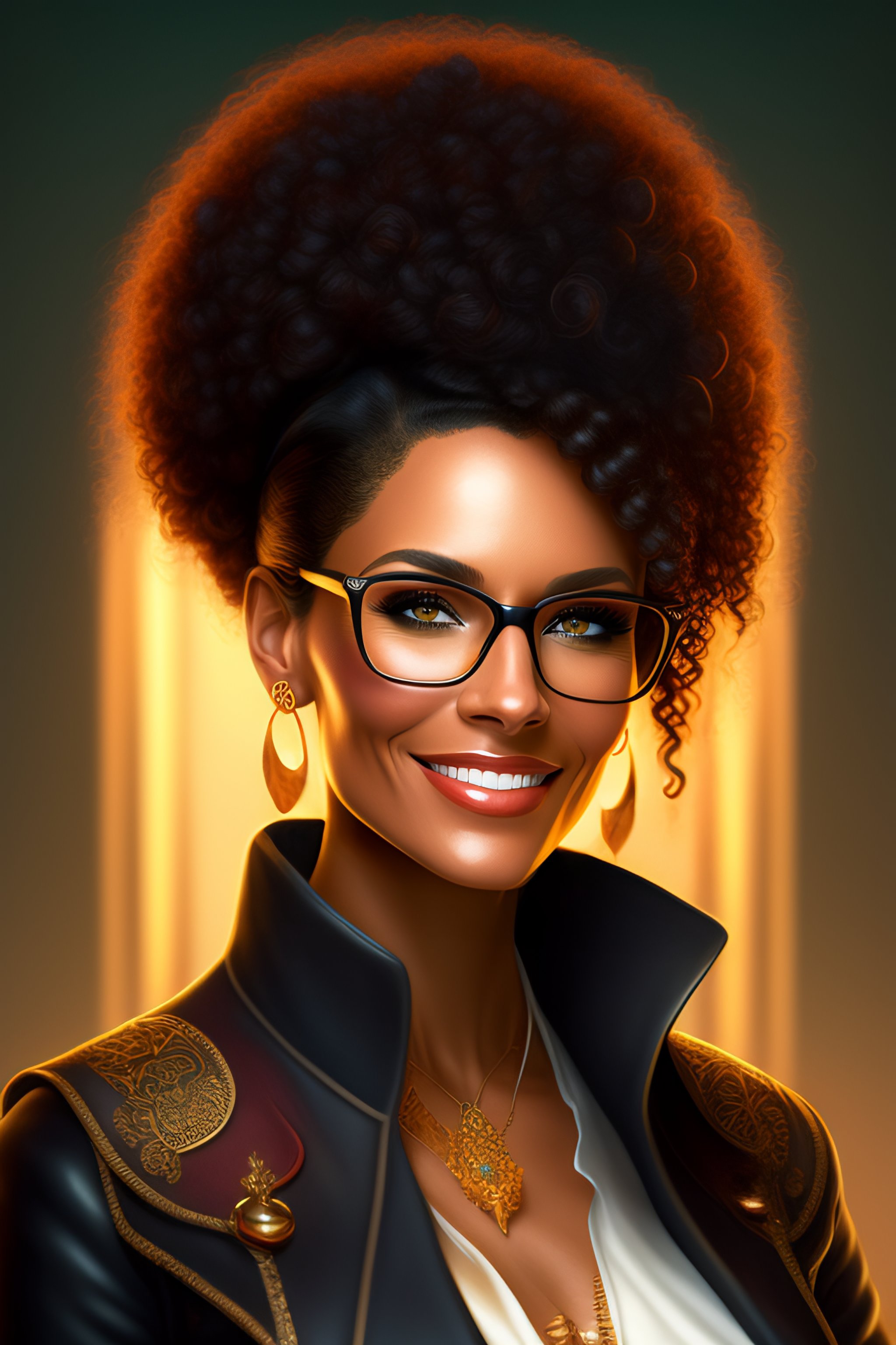 Lexica Face Caucasian Woman Broad Chin Long Curly Dark Hair