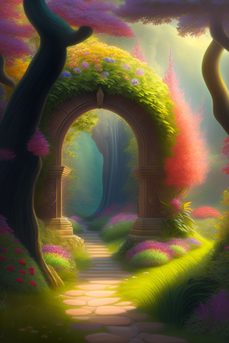 Lexica - A magical world of rich greenery and flowers, fairy realm