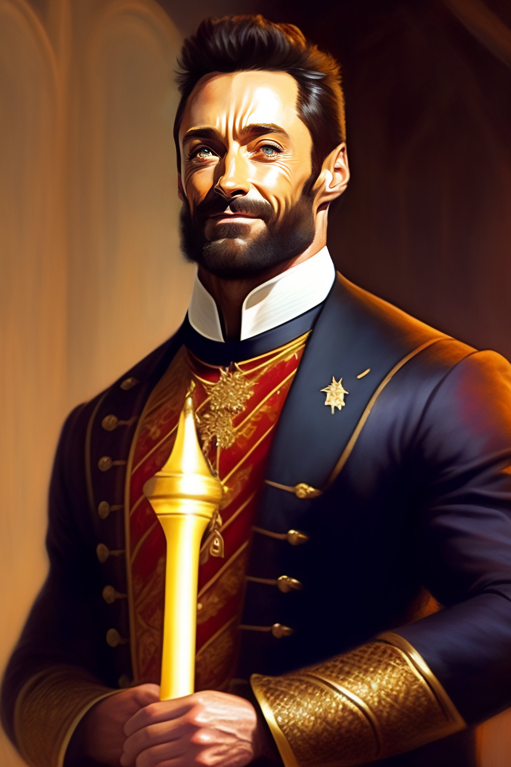 Lexica - A highly detailed drawingr of hugh jackman as a master of ...