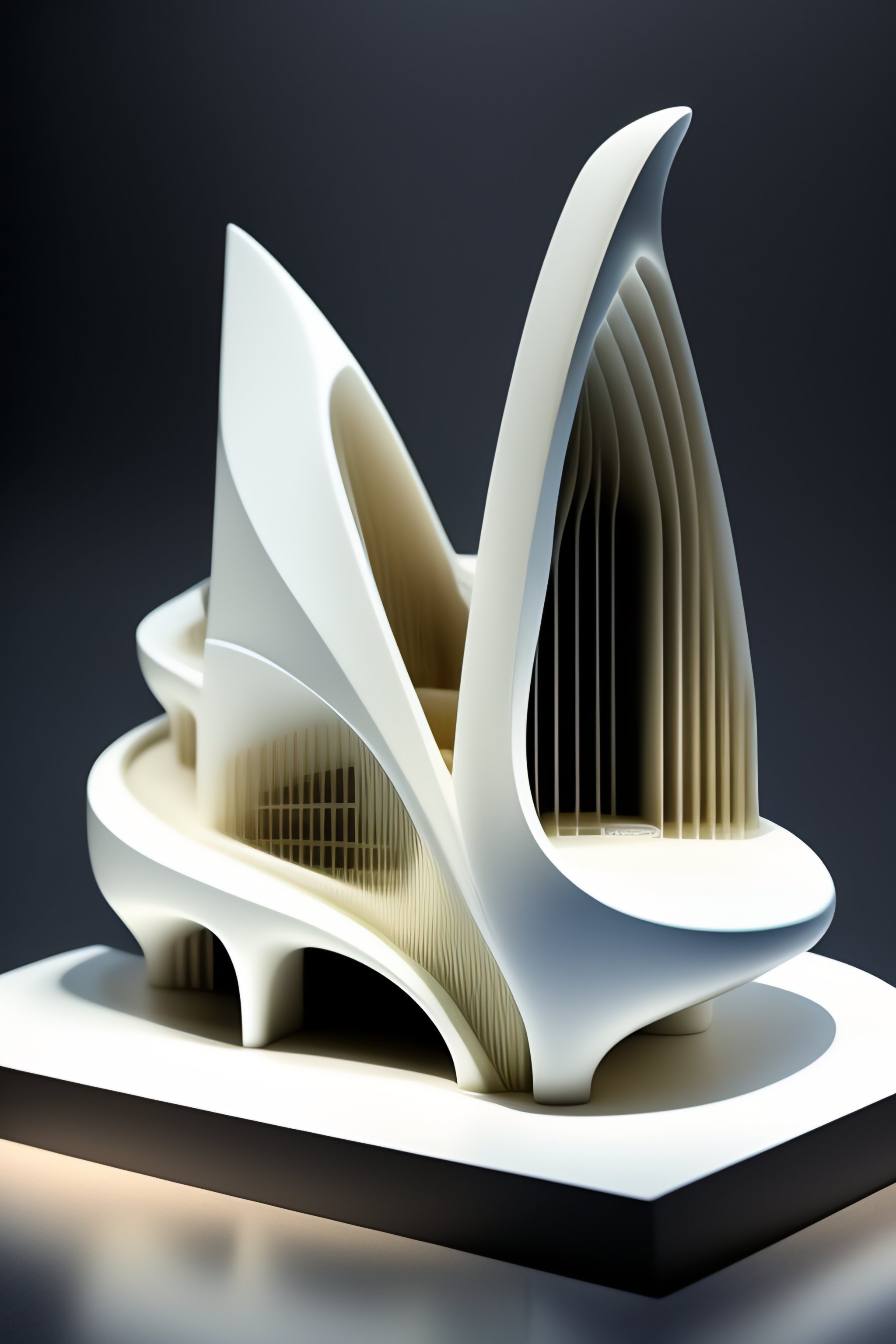 Lexica - Architectural model of zaha hadid building