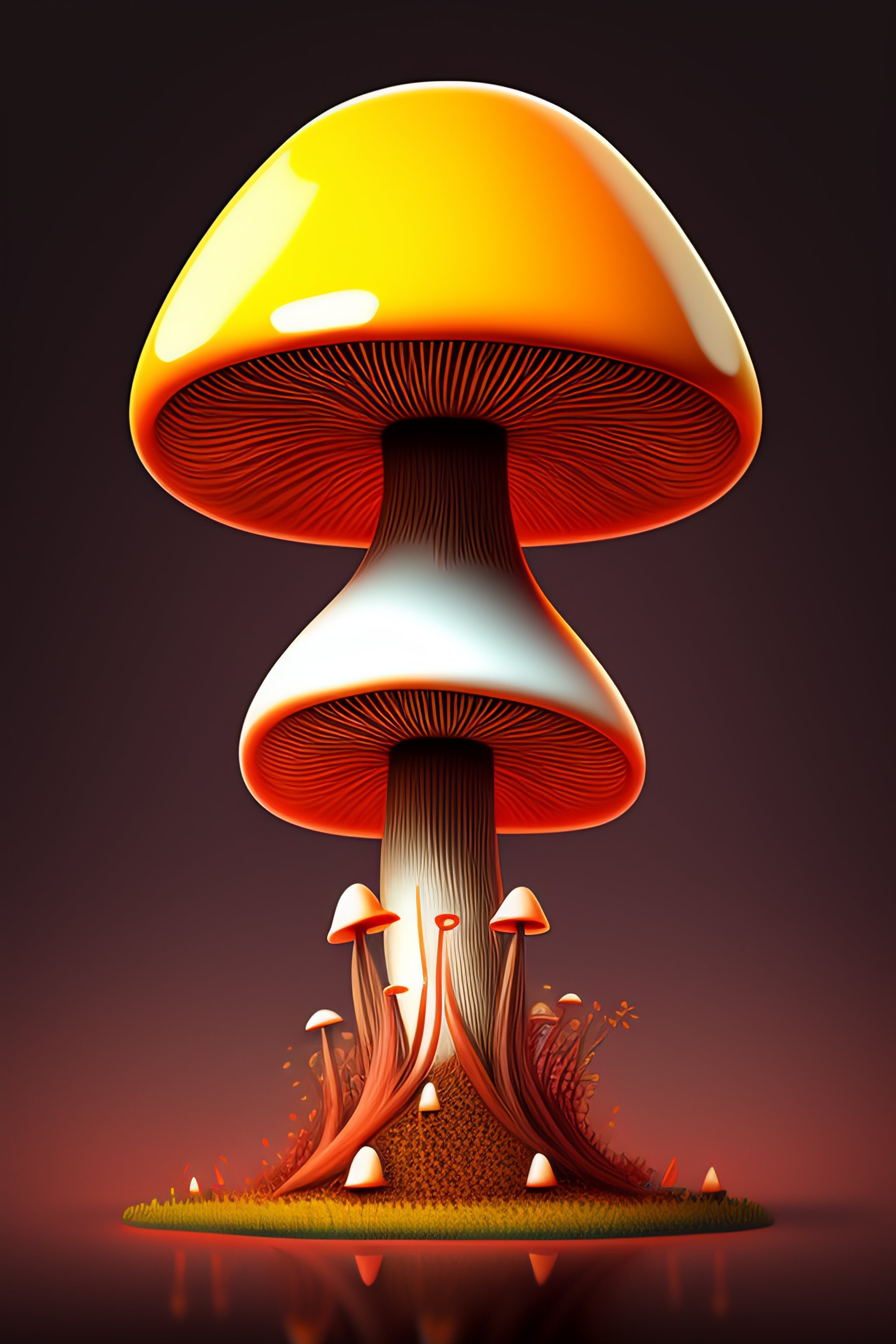 Lexica - Killer mushroom , concept art , no color , scary style
