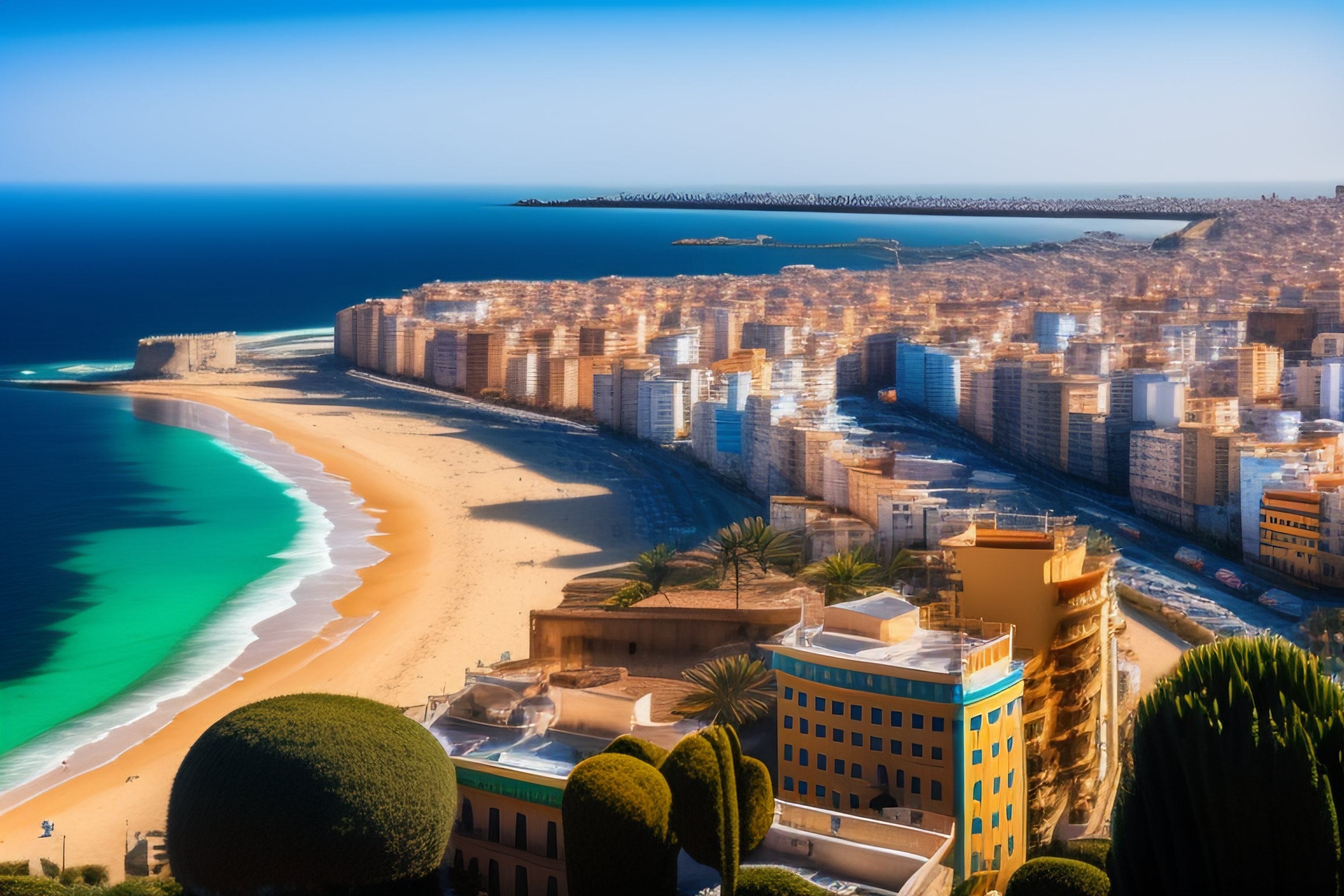 Lexica - High detail photograph of Alger city, sea, realistic photo ...