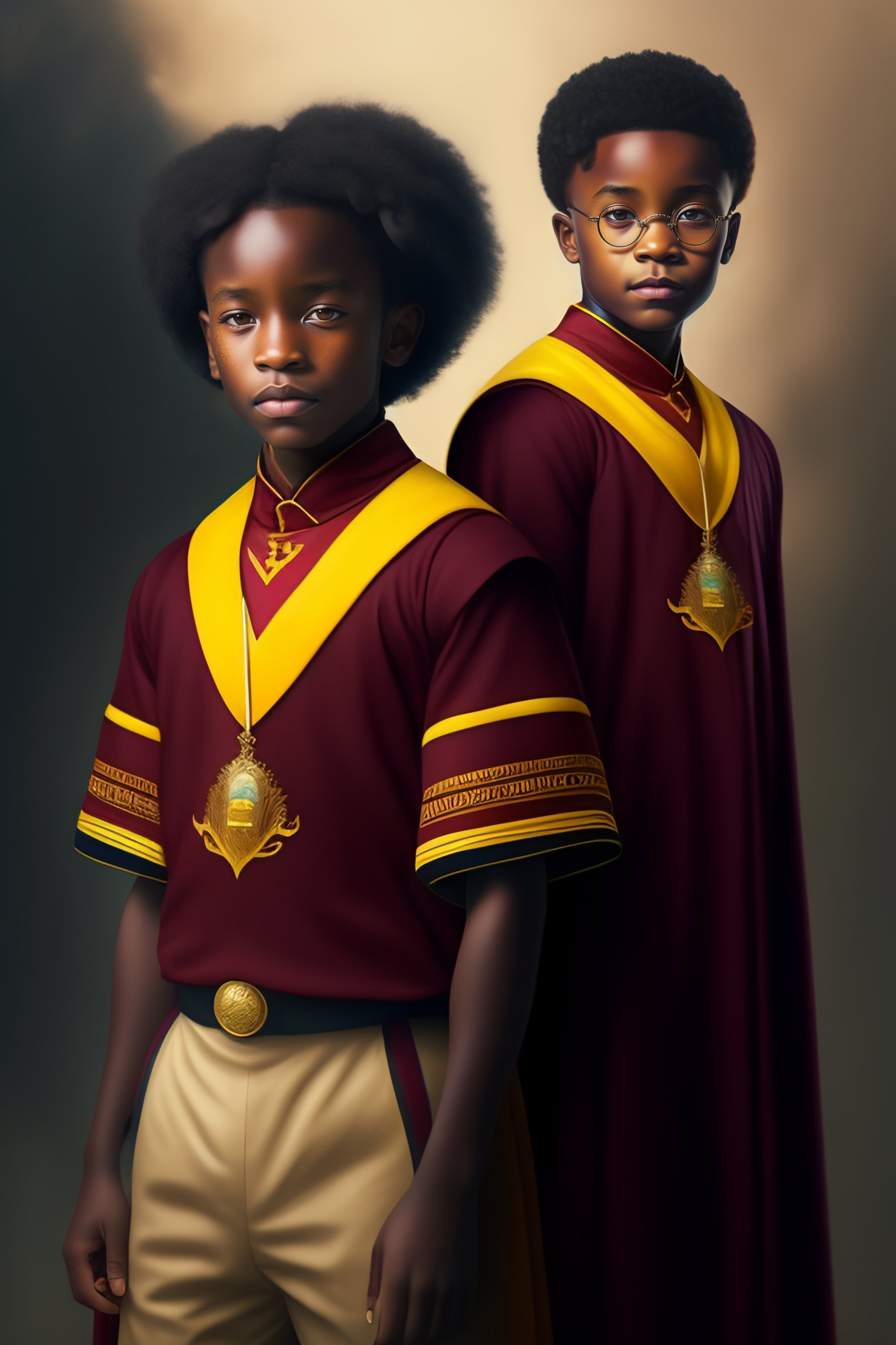 Lexica - Full shot young african harry potter, gryffindor quidditch ...