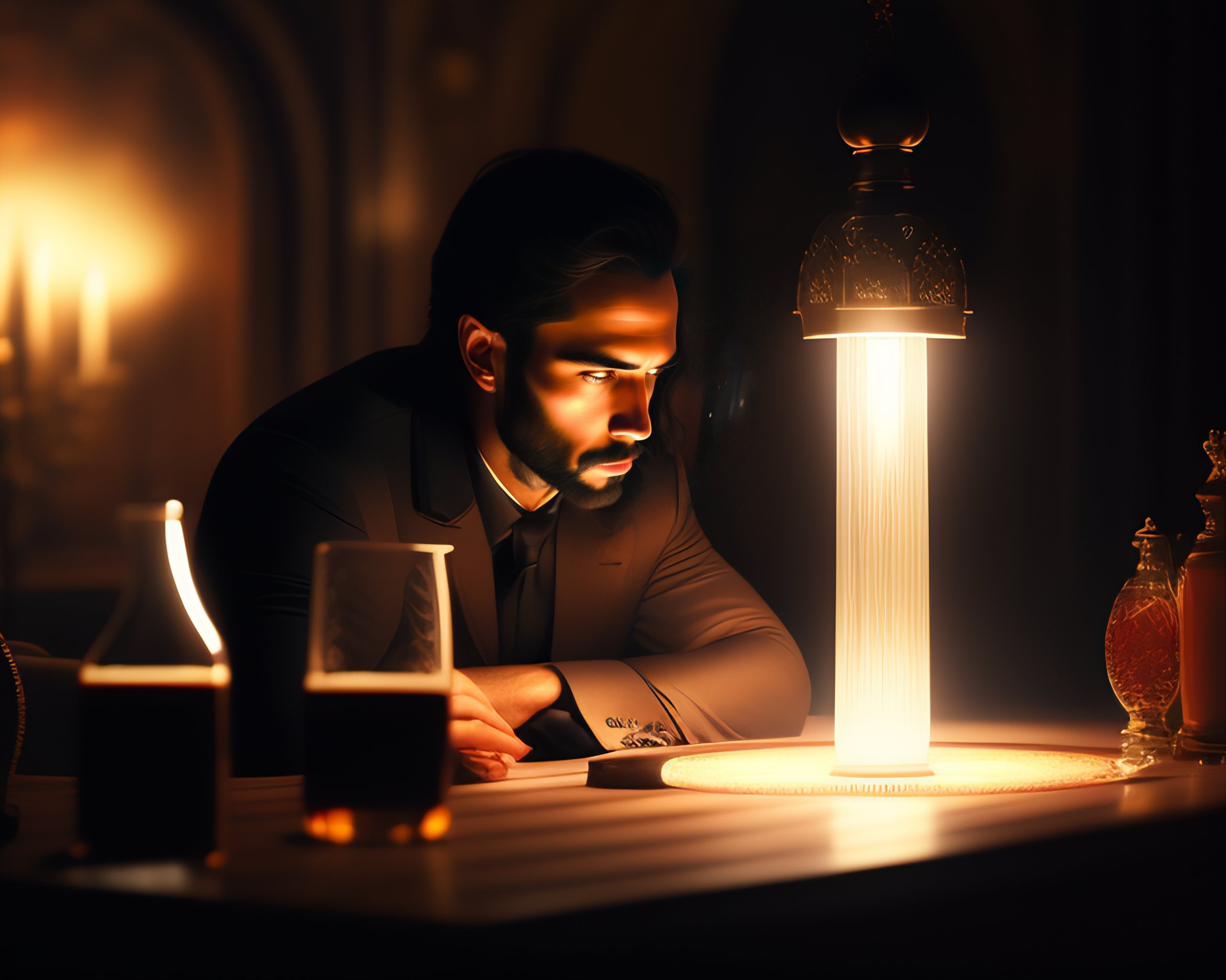 Lexica - Epic professional digital art hungry man, atmospheric lighting ...