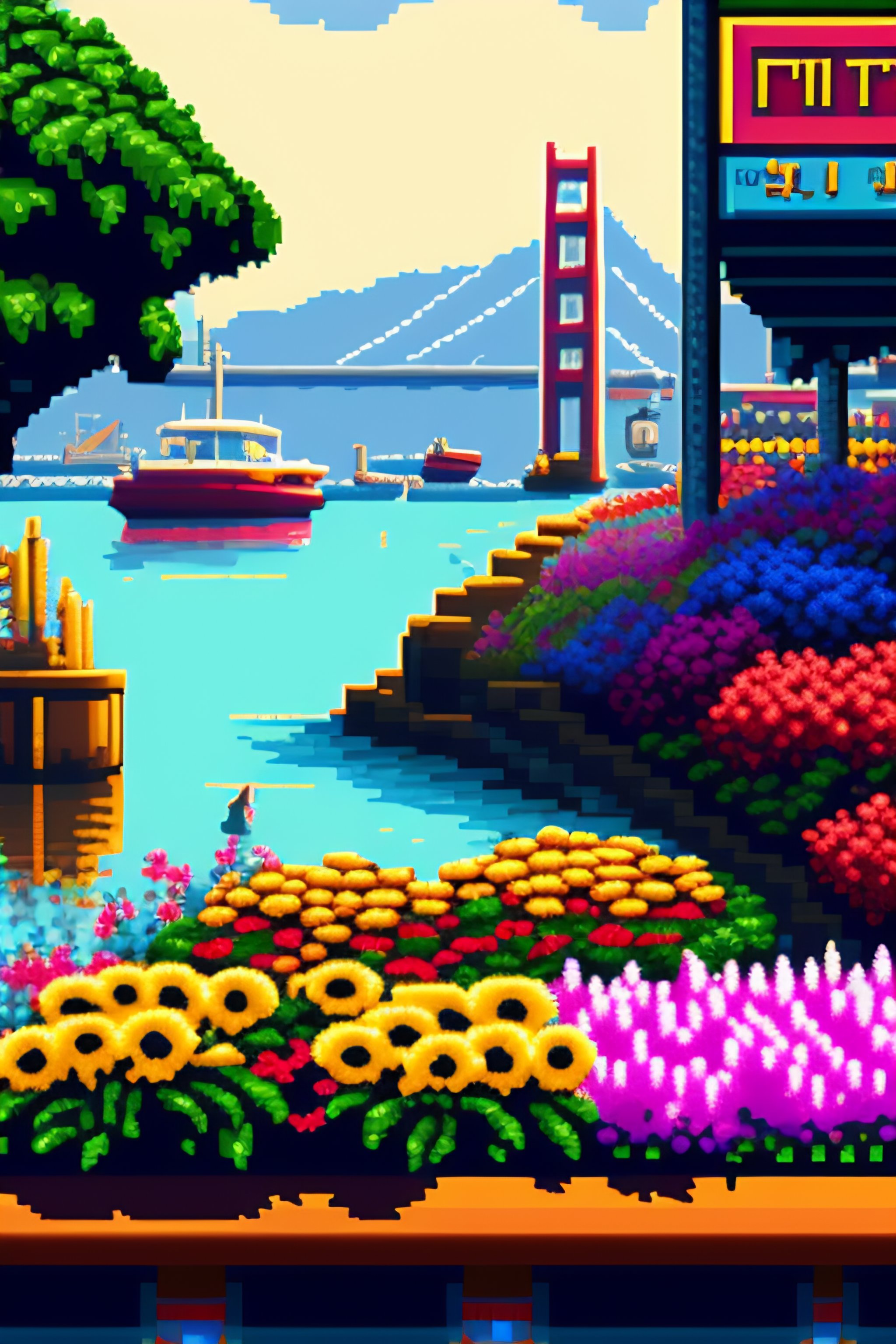 Lexica - Pixel art san francisco fisherman's wharf. 3d pixel art 4k ...