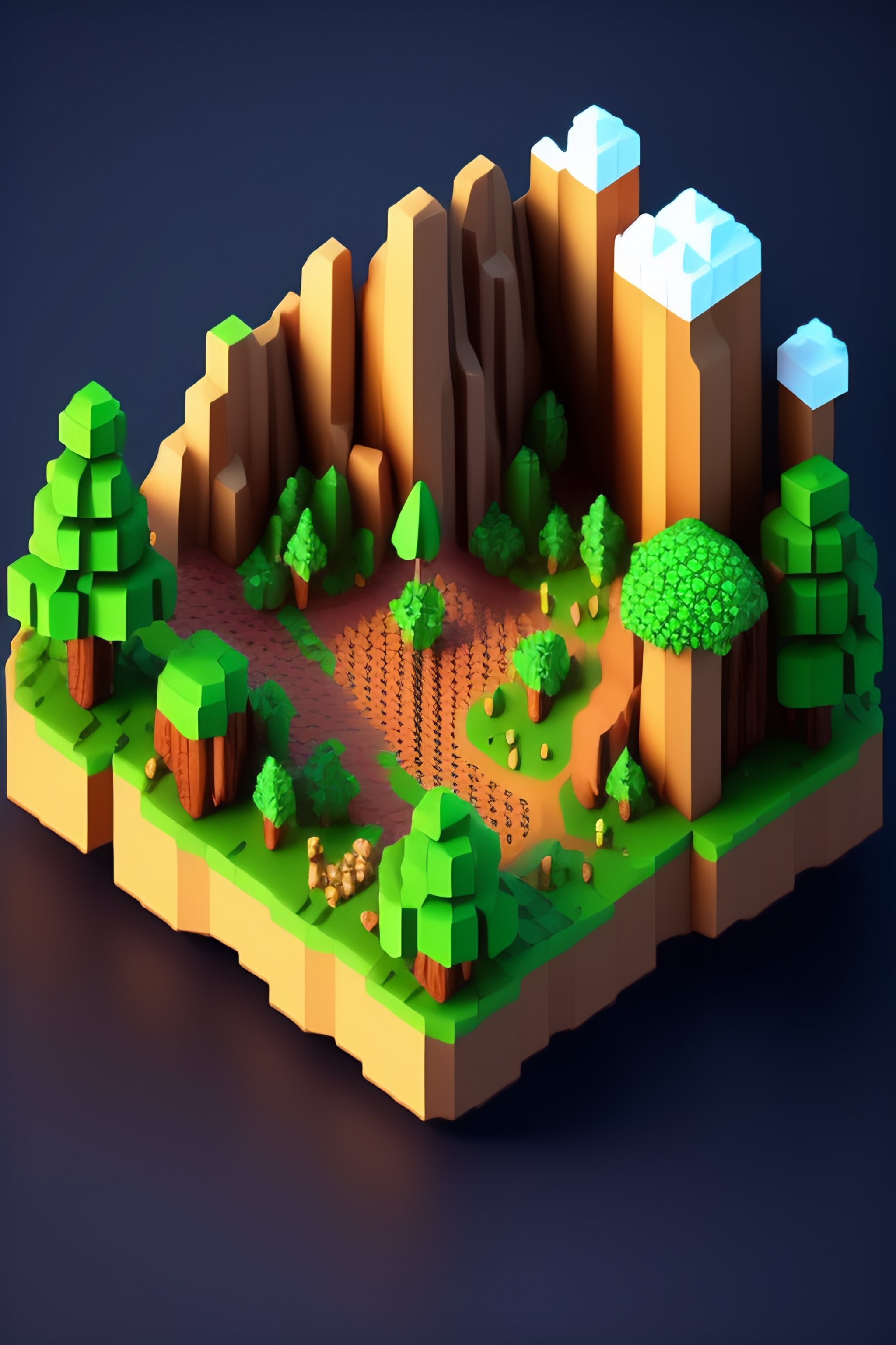 Lexica - Detailed isometric deforestation, pixel art, unreal engine ...