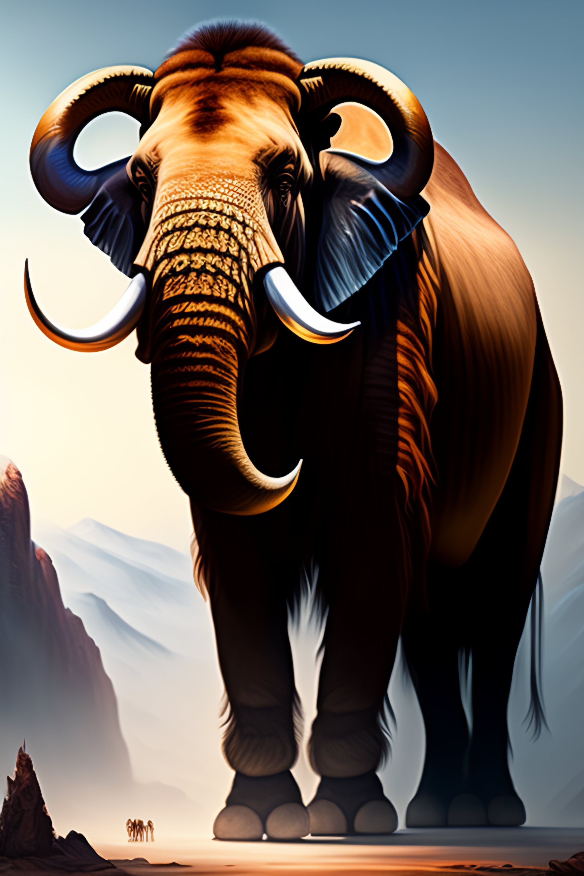 Lexica - Prehistoric mammoth, super powers,elegant, highly detailed ...