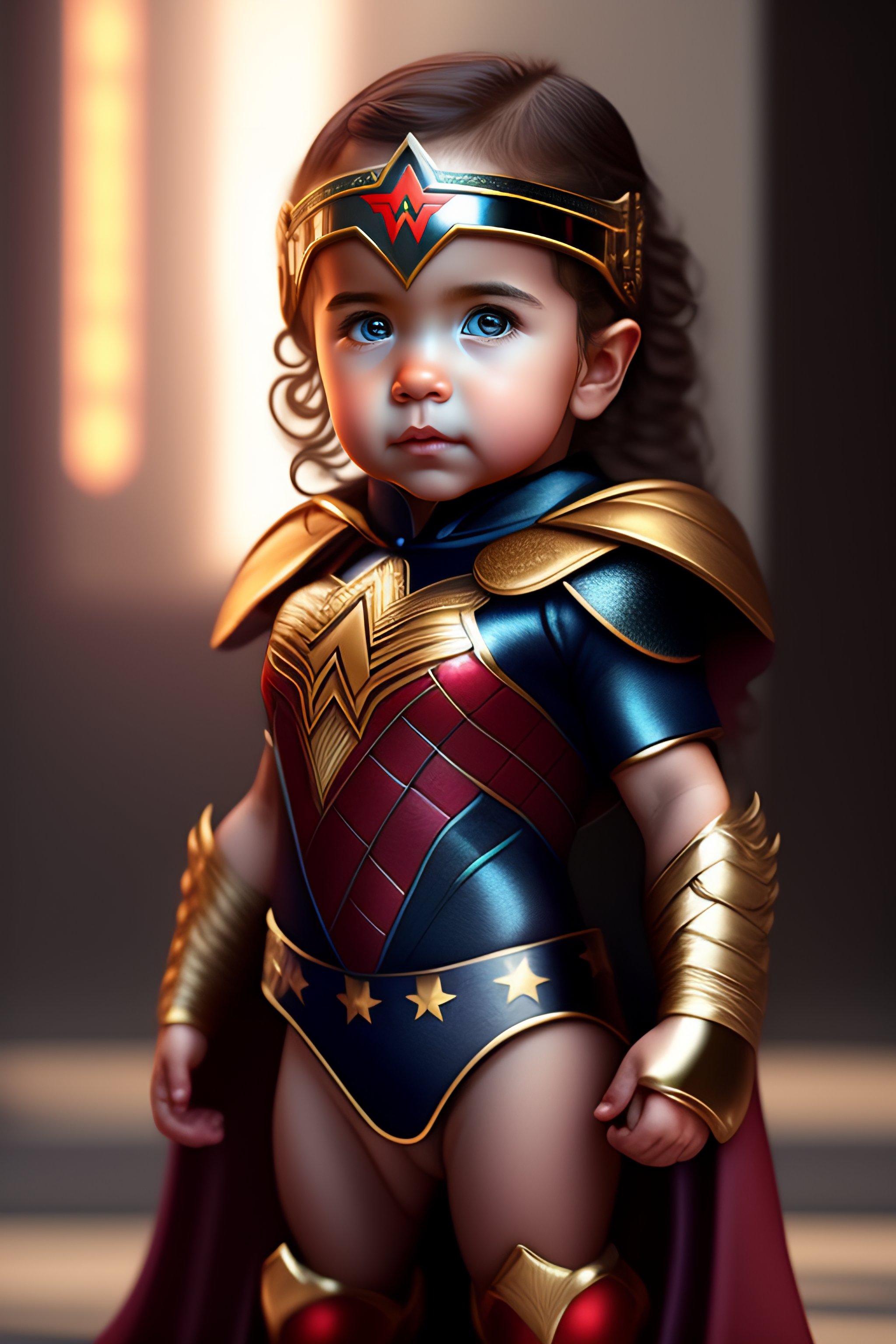 Lexica - Baby wonder woman, moonwalker, render, rembrandt, cgsociety ...
