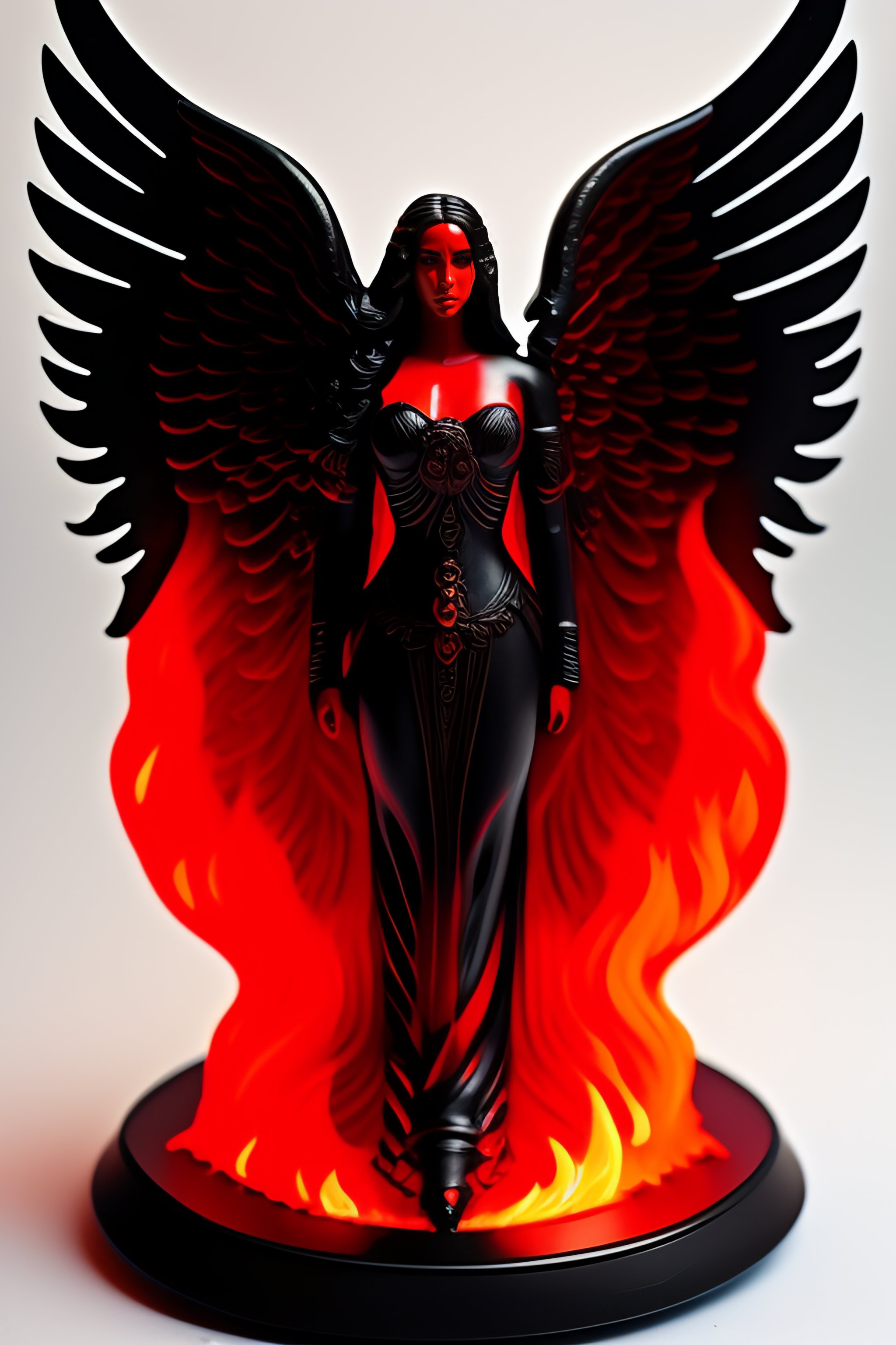Lexica - Angel of anger made of black fire, angel of wrath made of red fire