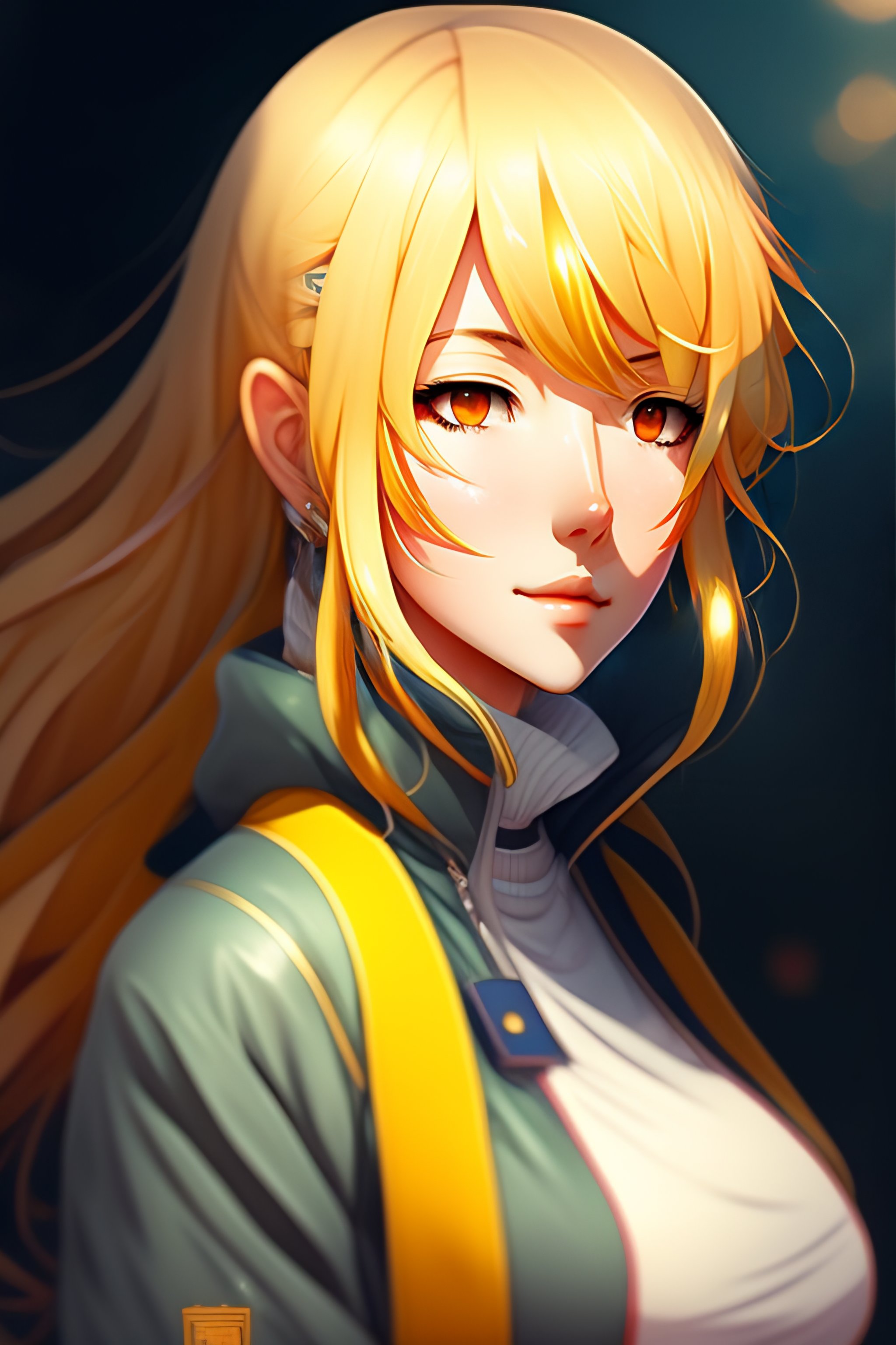 Lexica - Anime girl, seinen, yellow hair, smart, magic, adult, Krenz ...