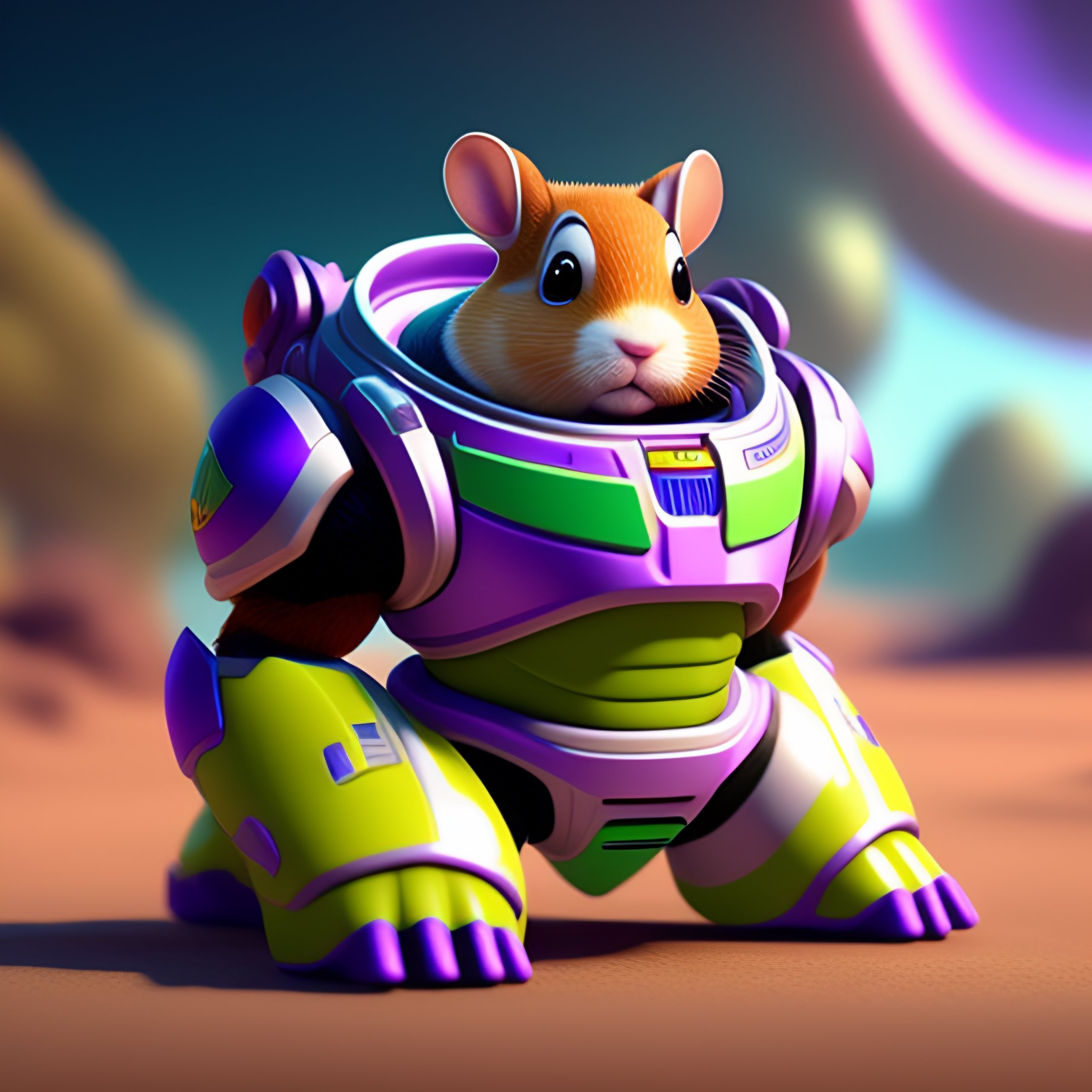 Lexica - Buzz Lightyear with a Hamster's Body, cute, unreal engine ...