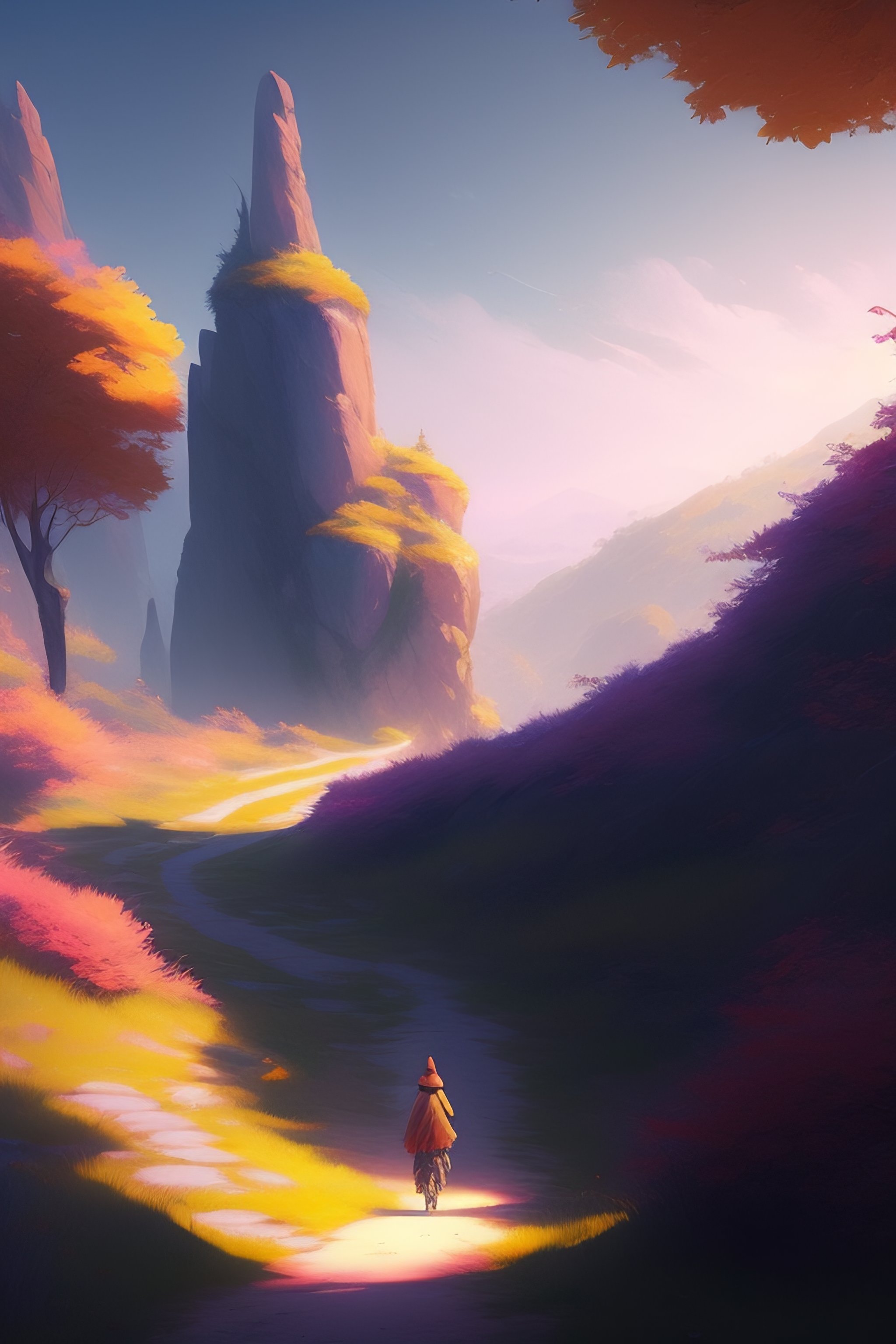 Lexica - Dreams love jester a cloaked adventure standing in a winding ...