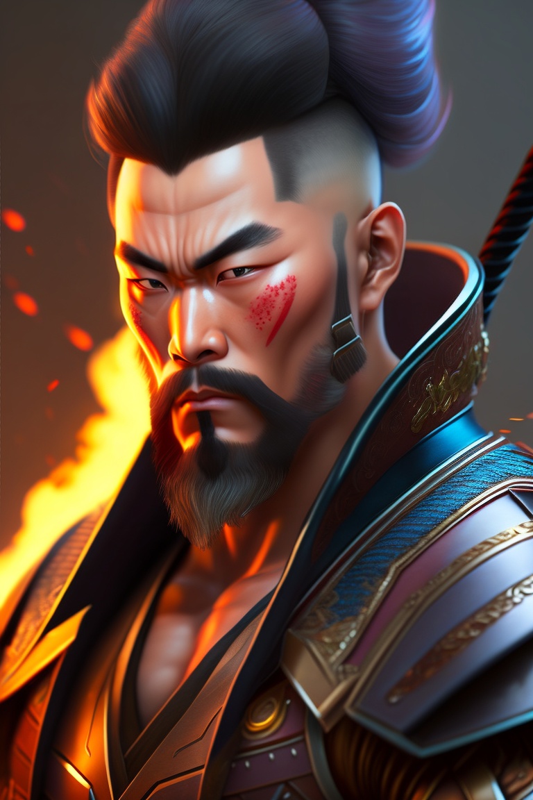 Lexica - Blind samurai,character concept, angry light, dark mood ...