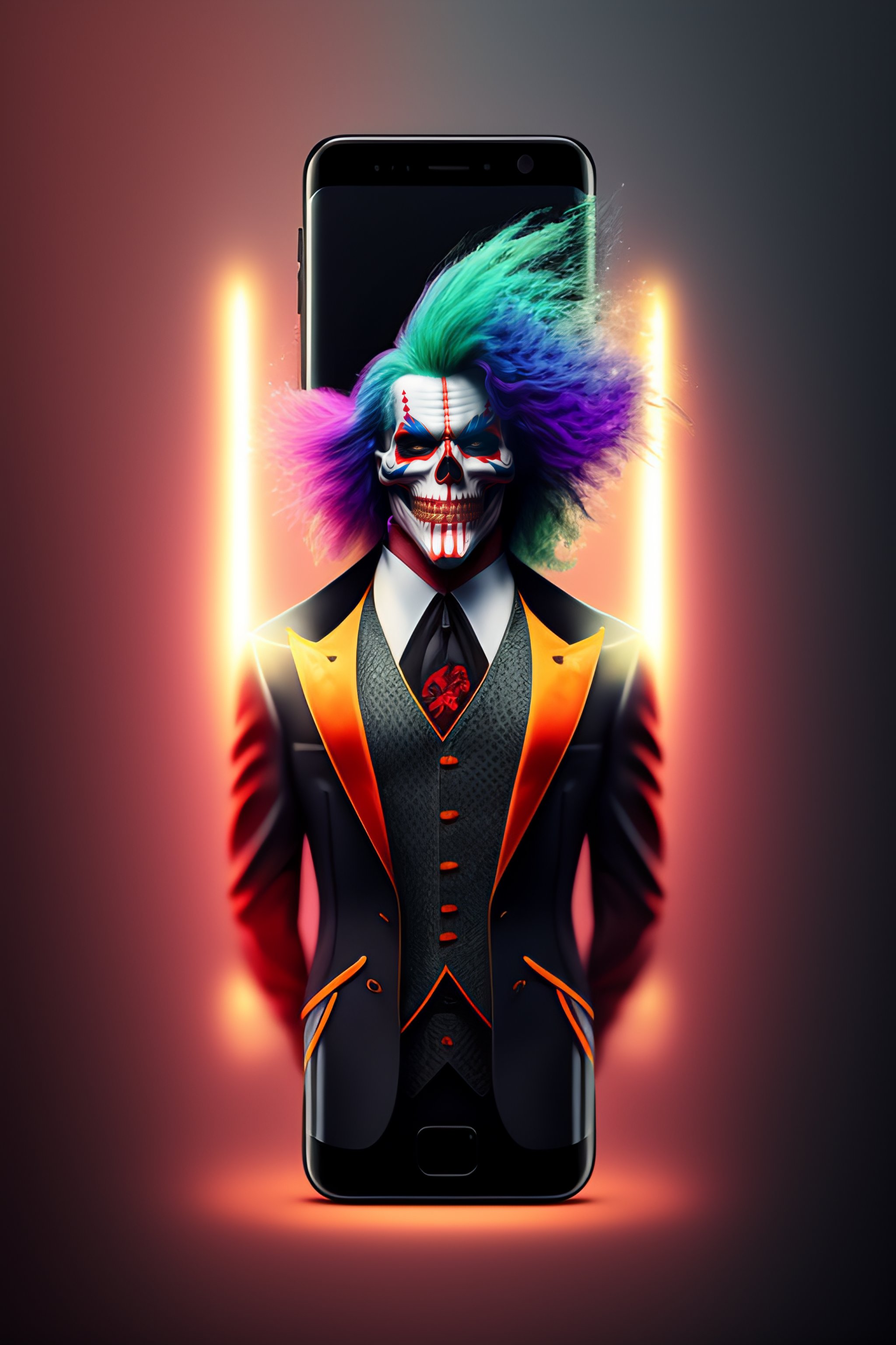 Lexica - An extremely complex mobile phone, skull joker in an expensive ...