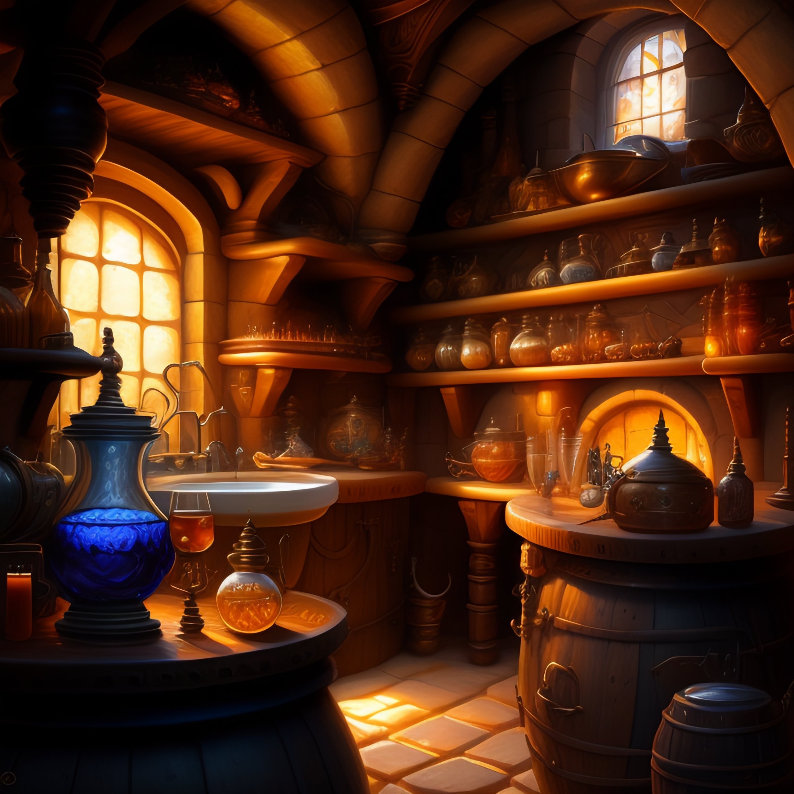 Lexica - Maximalist surrealism cluttered fantasy medieval alchemist's ...