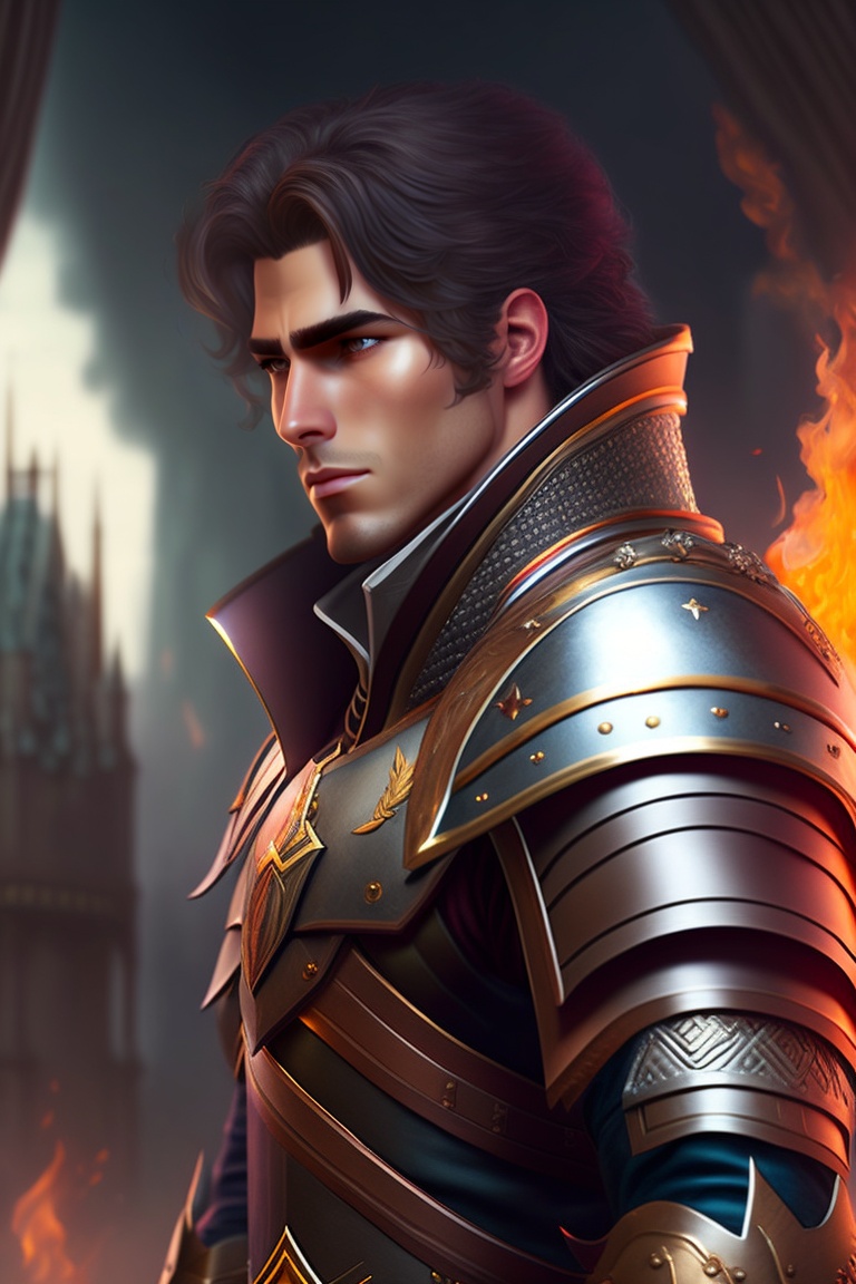 Lexica - Epic knight, with nice armor, yet inside he is sad, surrounded ...