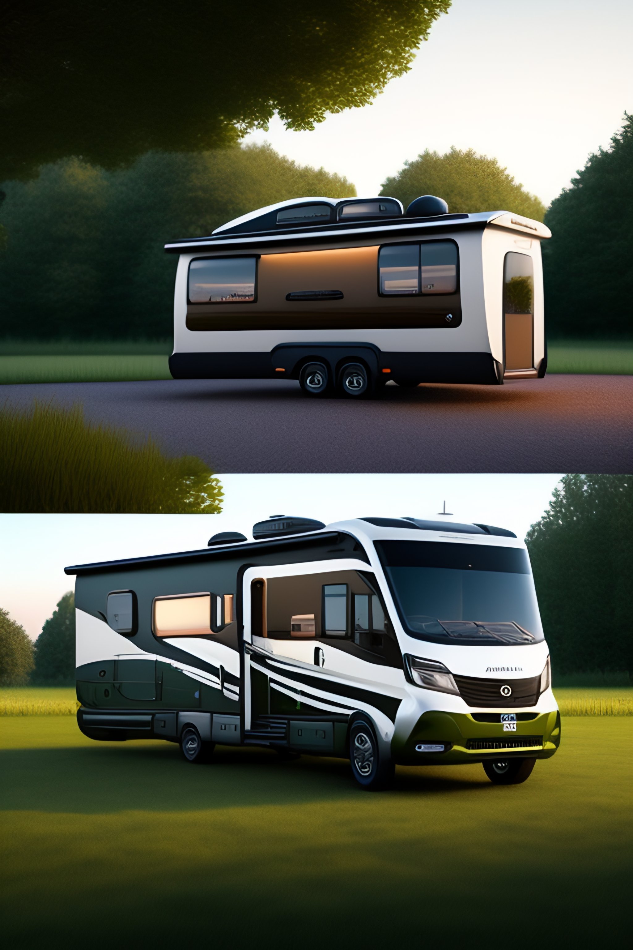 Lexica - A wholesome realistic key shot of!! one!! focused! hymer ...