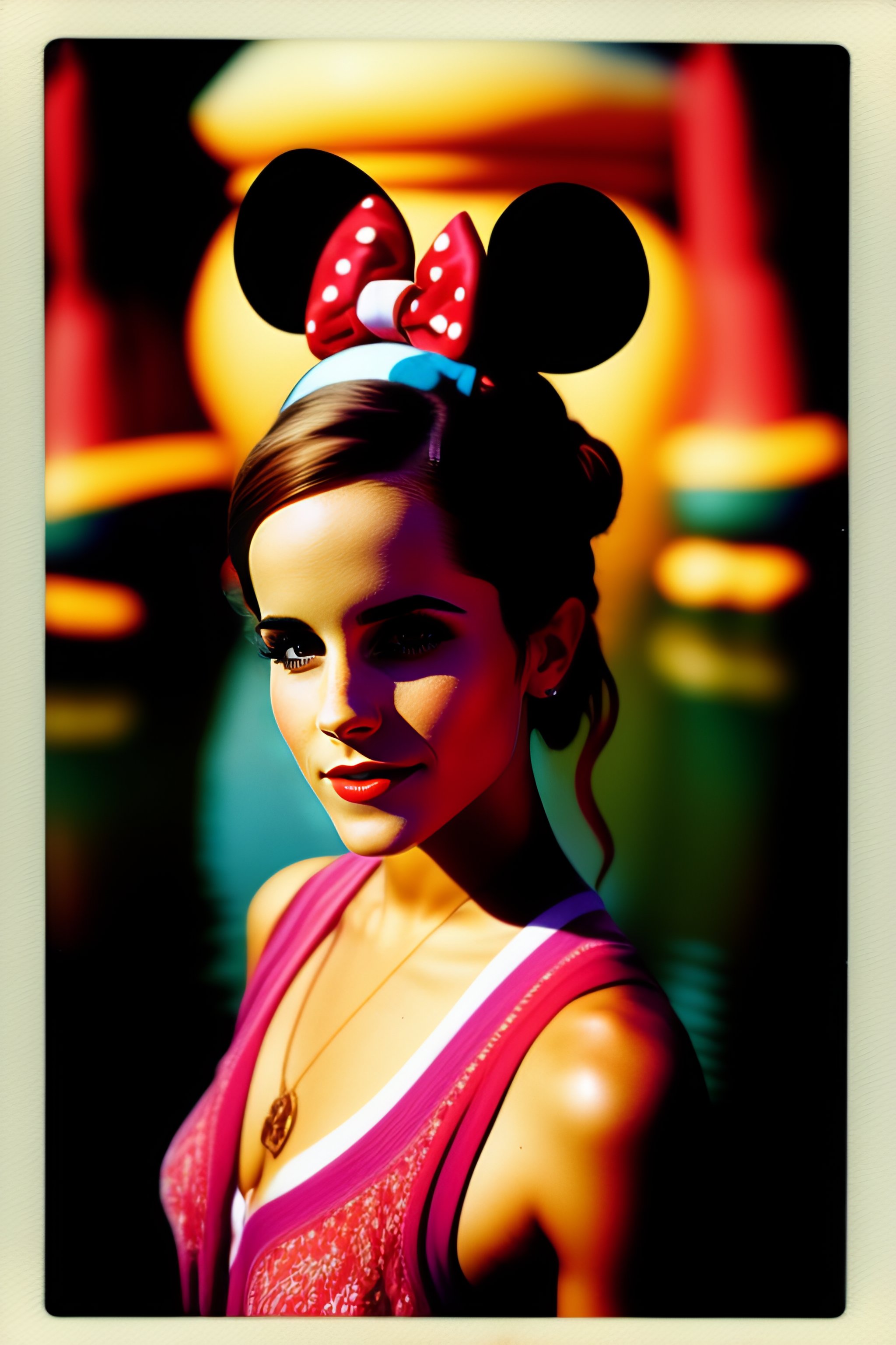 Lexica - Polaroid photo of a attractive Emma Watson in a loose tank top ...