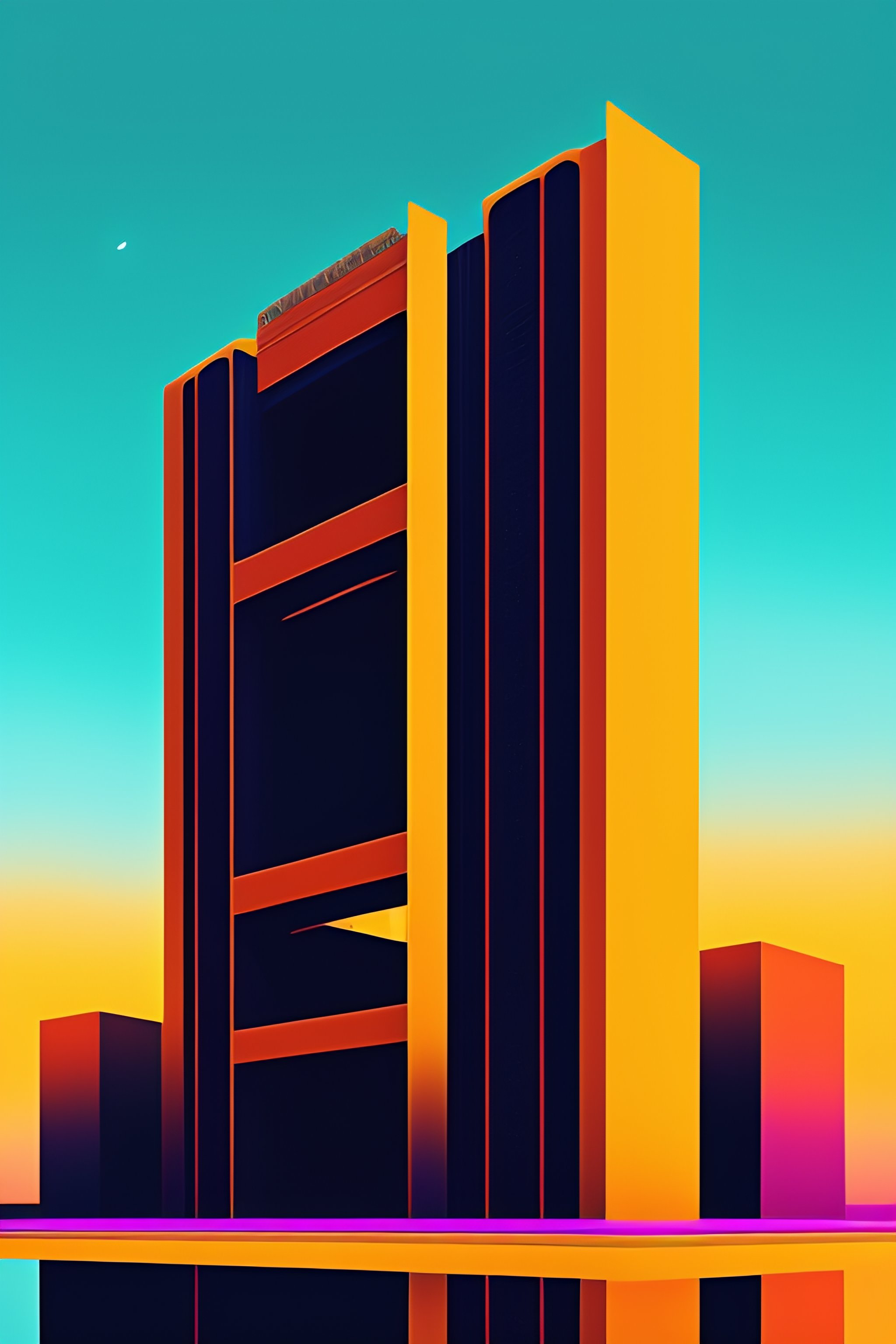 Lexica - Rome cyberpunk coliseum matte lo-fi illustration mondrian ...