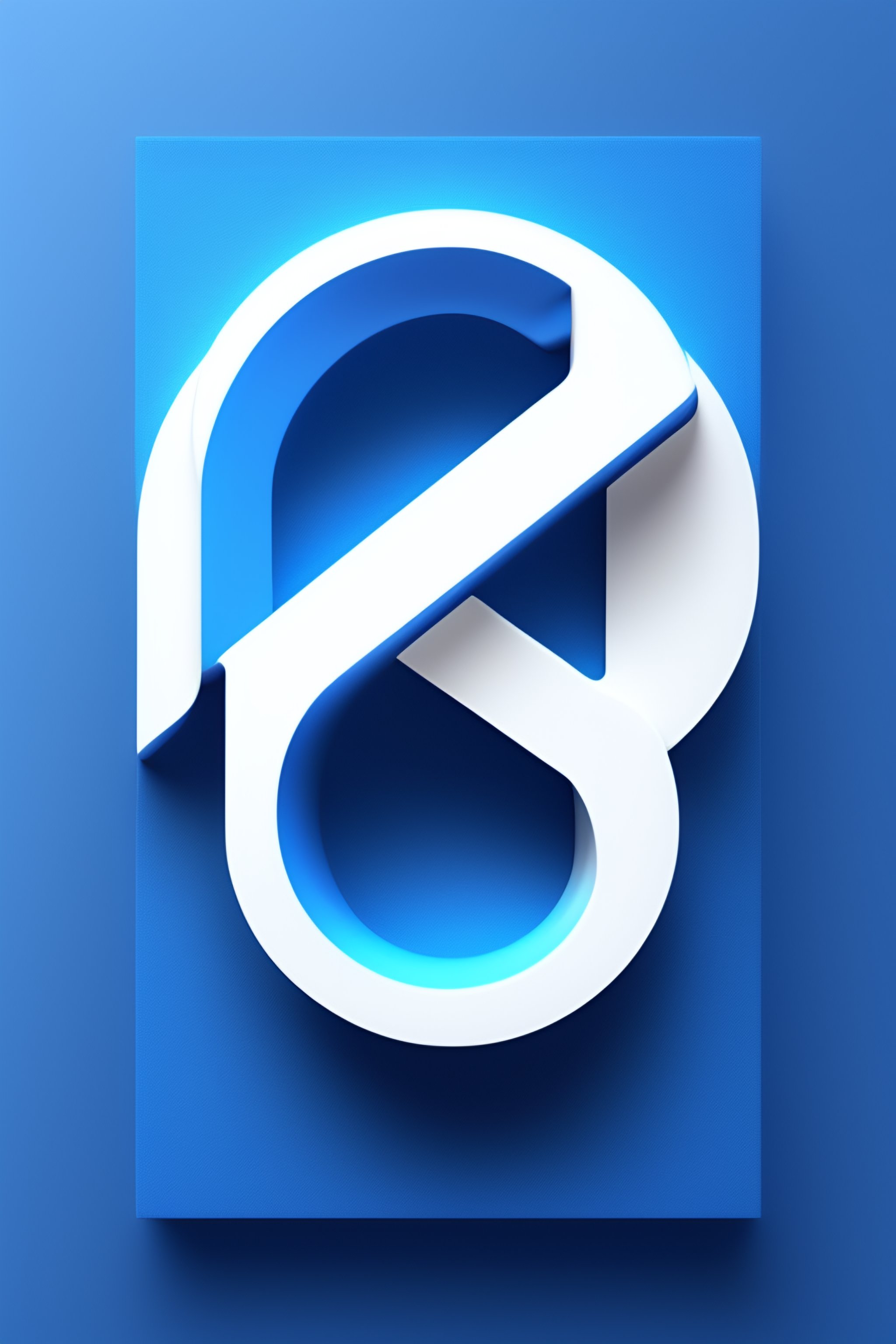 Lexica - A blue background with a white symbol in the middle, a ...