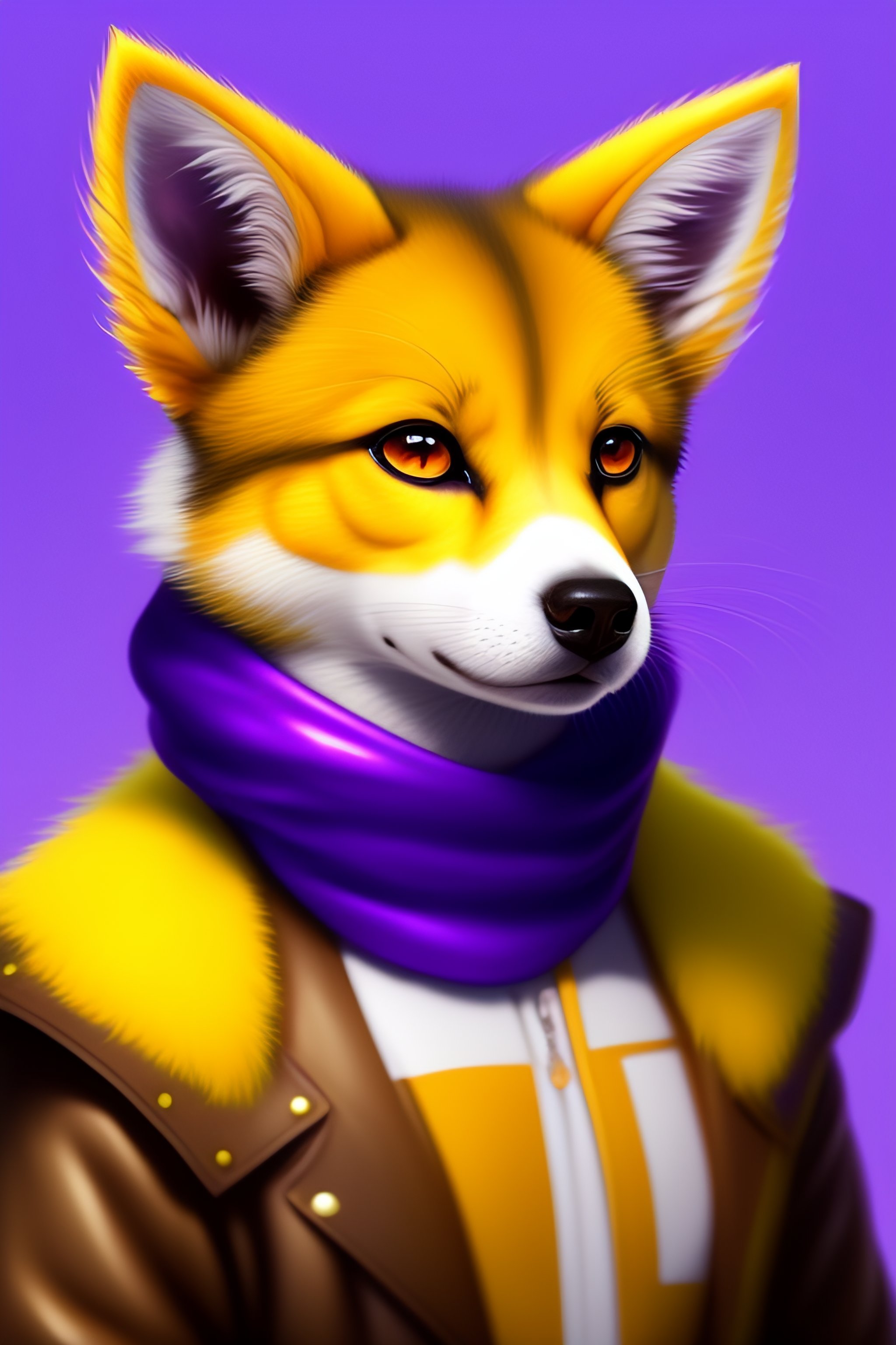 Lexica - A furry with lavender and yellow fur digital art cute anime ...
