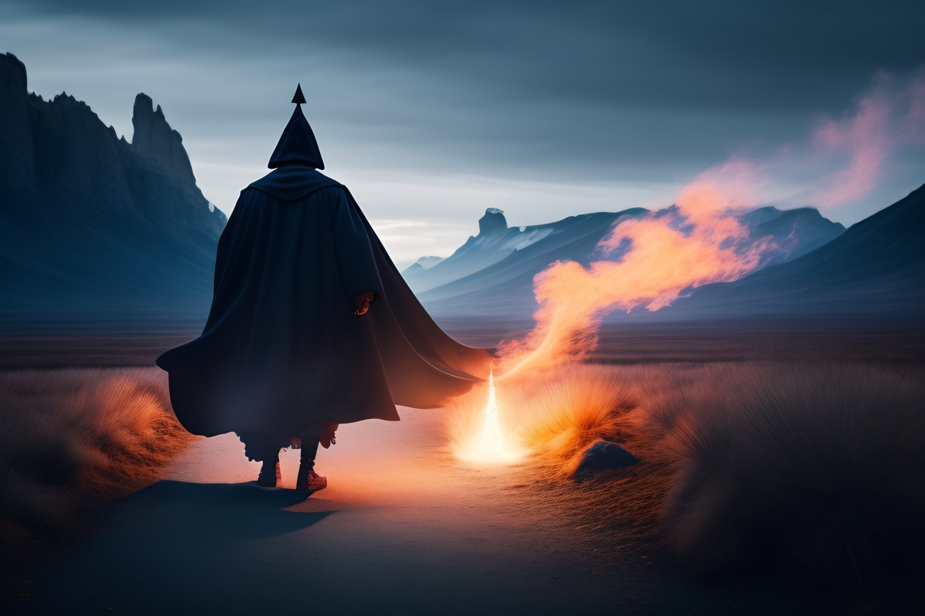 Lexica - Landscape image of a black mage from the Final Fantasy series ...