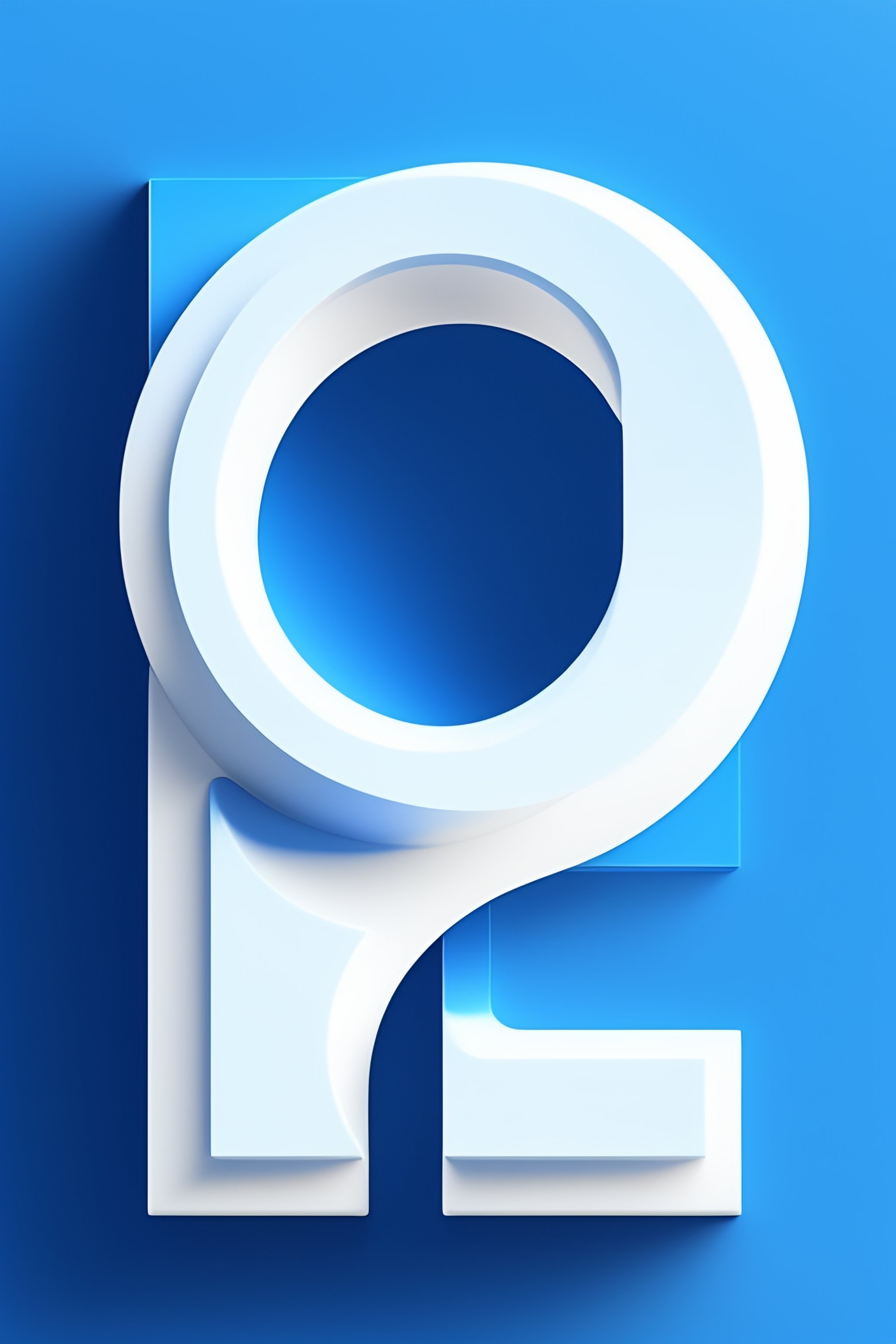 Lexica - A blue background with a white symbol in the middle, a ...