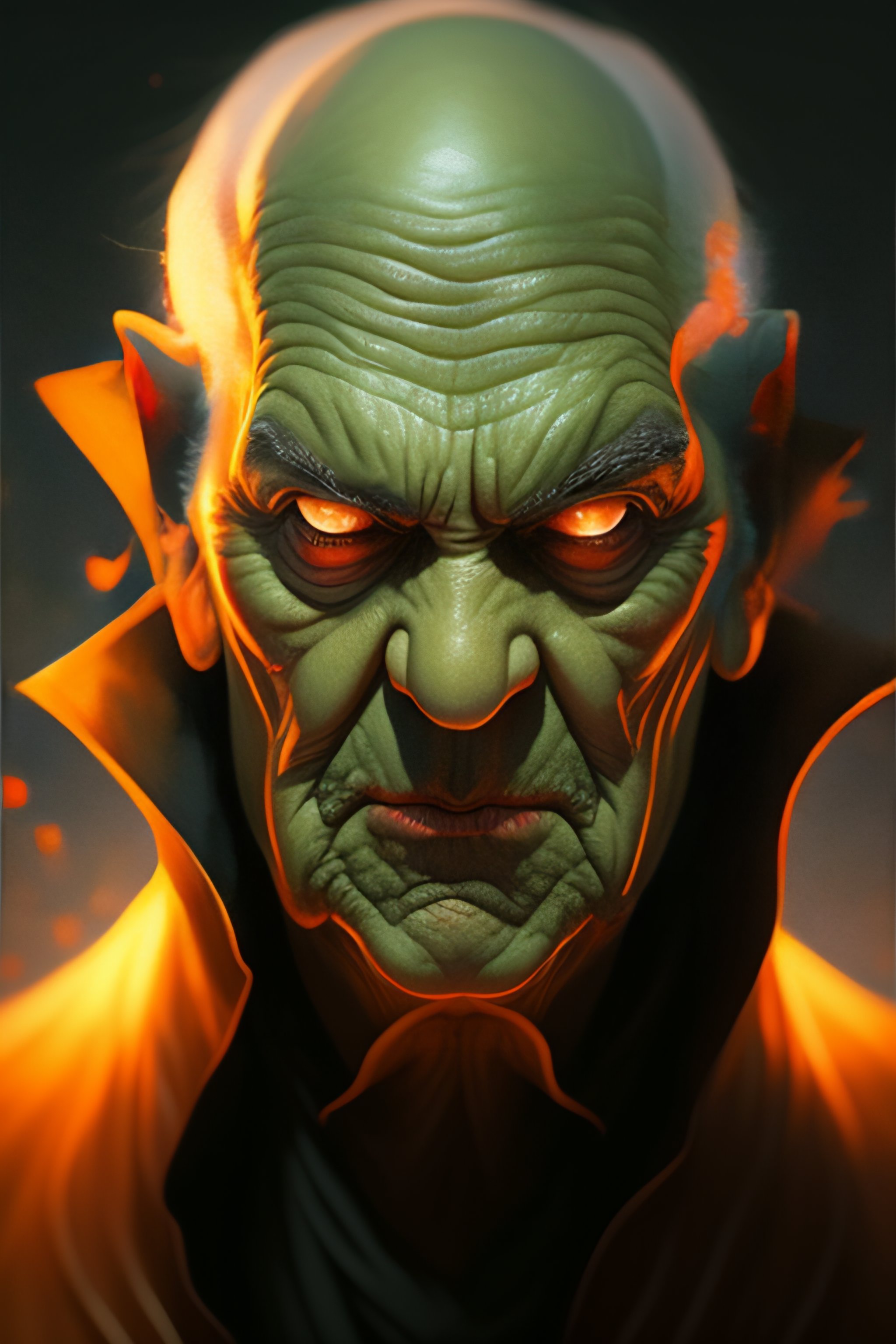 Lexica - Evil warlock, one eye, evil!!!!, wrinkled, John Candy, old ...