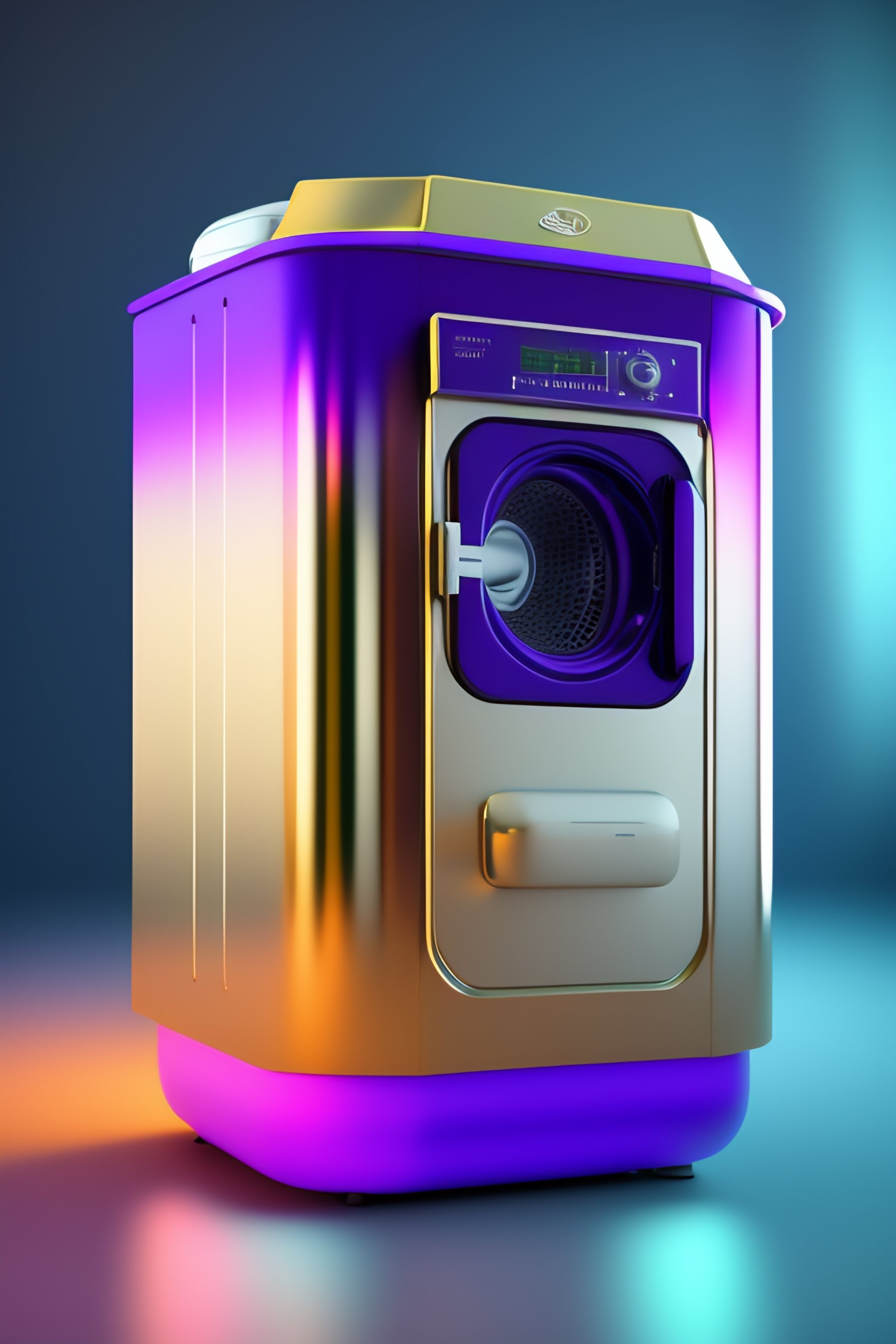 Lexica - Vintage personal washing machine devices, 1990s, c4d render ...